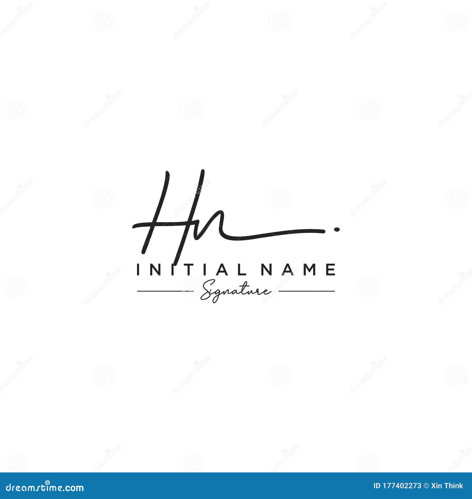 Letter HN Signature Logo Template Vector Stock Vector - Illustration of ...