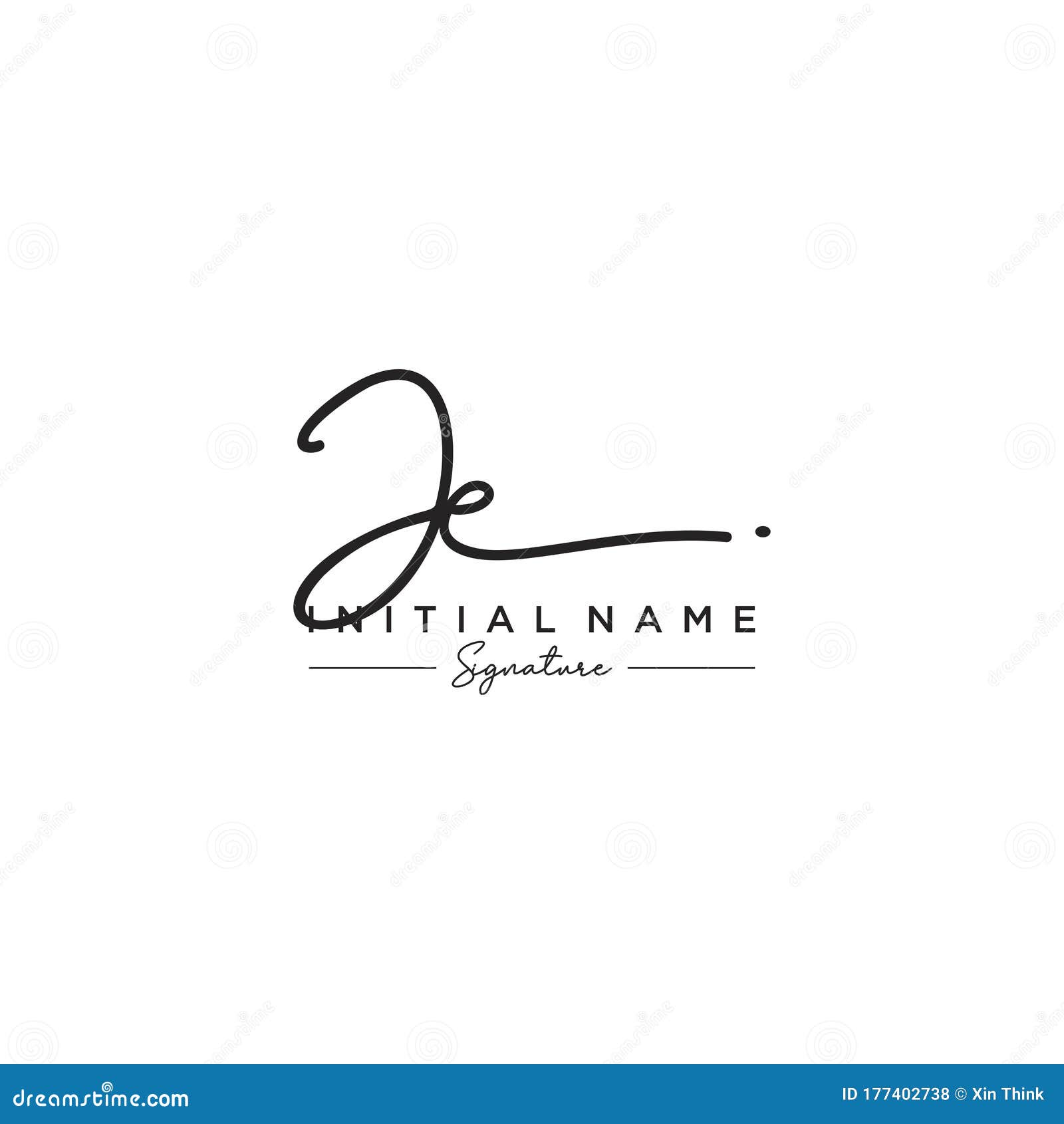 Letter JE Signature Logo Template Vector Stock Vector - Illustration of ...