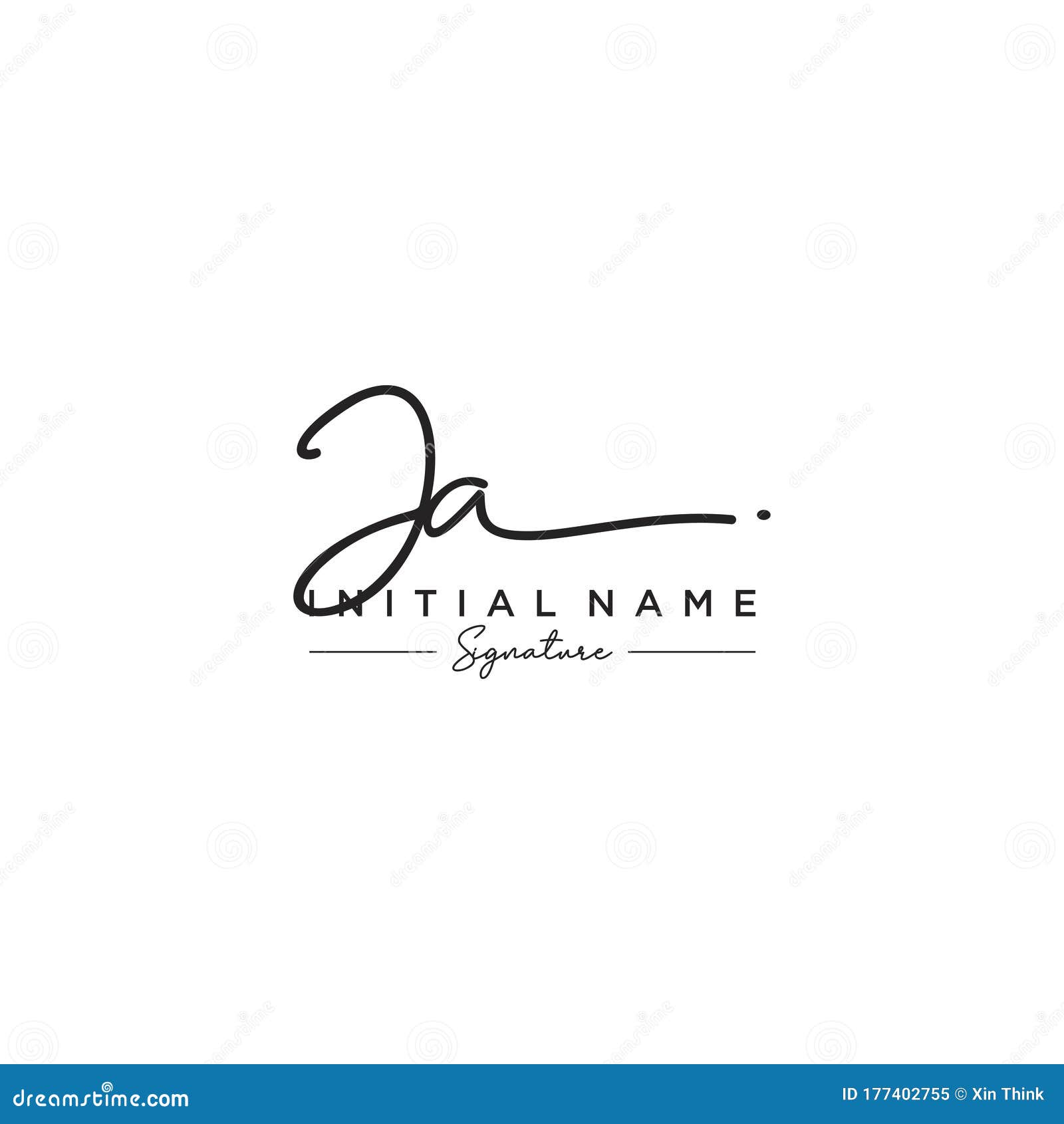 Letter JA Signature Logo Template Vector Stock Vector - Illustration of ...