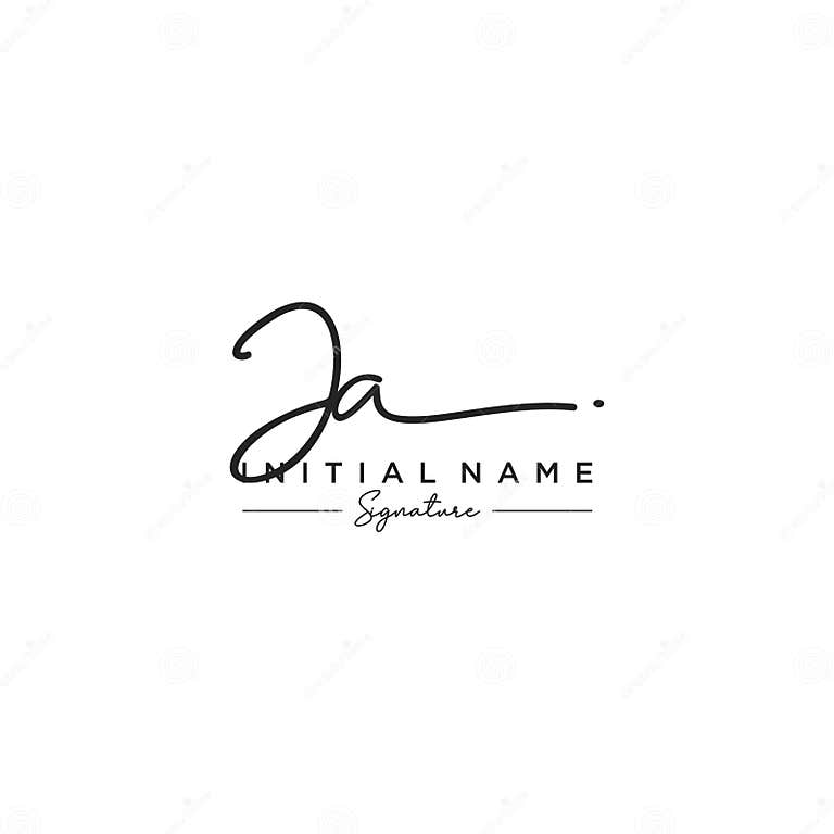 Letter JA Signature Logo Template Vector Stock Vector - Illustration of ...
