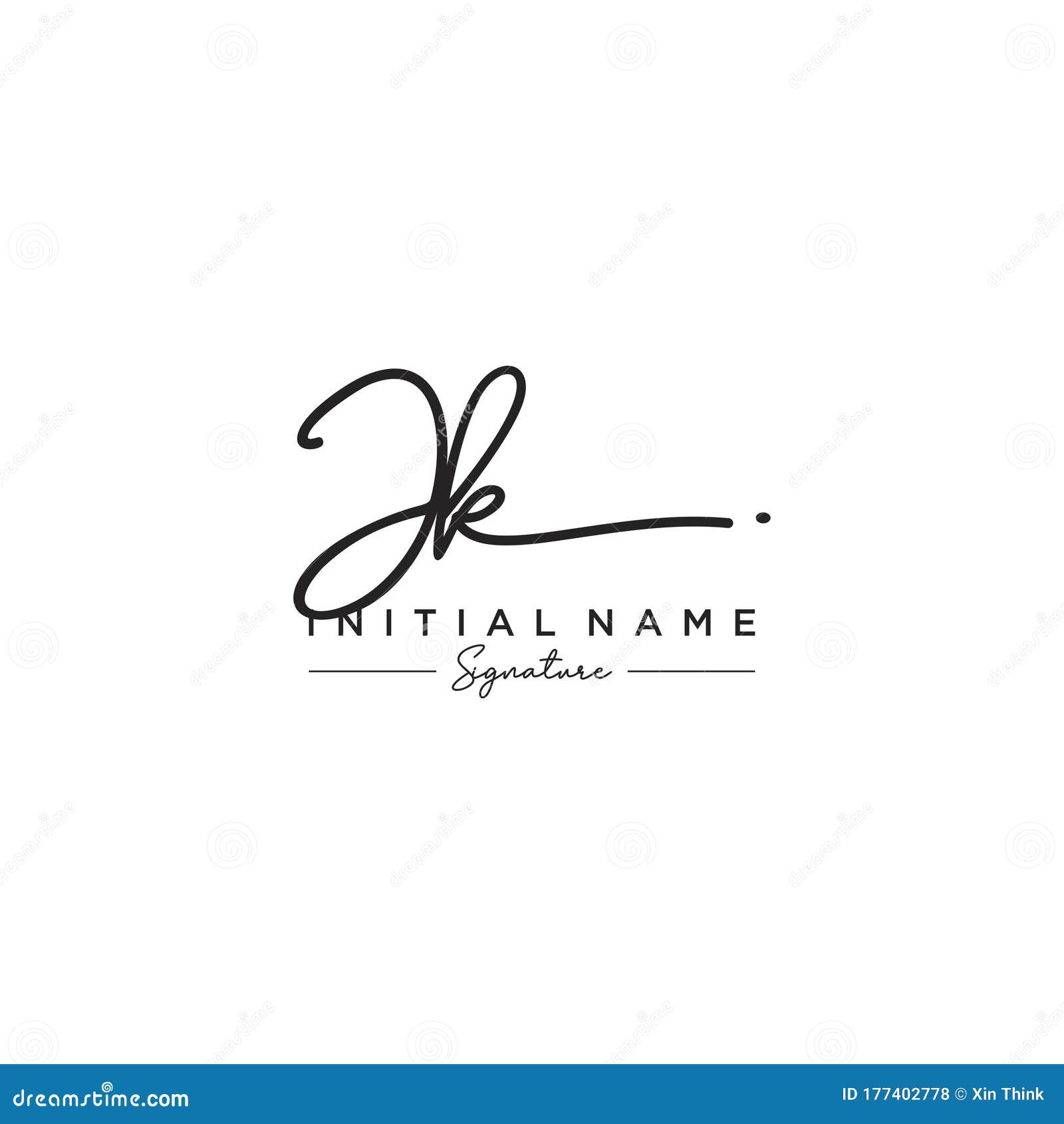 Letter JK Signature Logo Template Vector Stock Vector - Illustration of ...