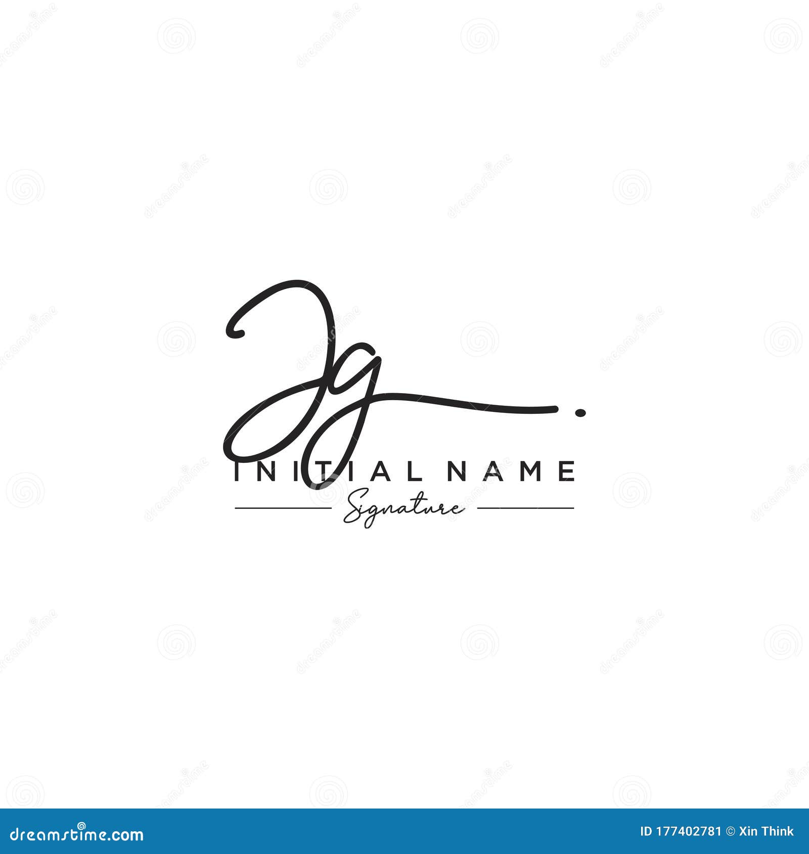 Letter JG Signature Logo Template Vector Stock Vector - Illustration of ...