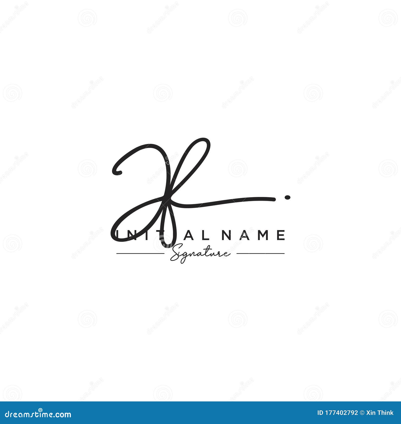 Letter JF Signature Logo Template Vector Stock Vector - Illustration of ...