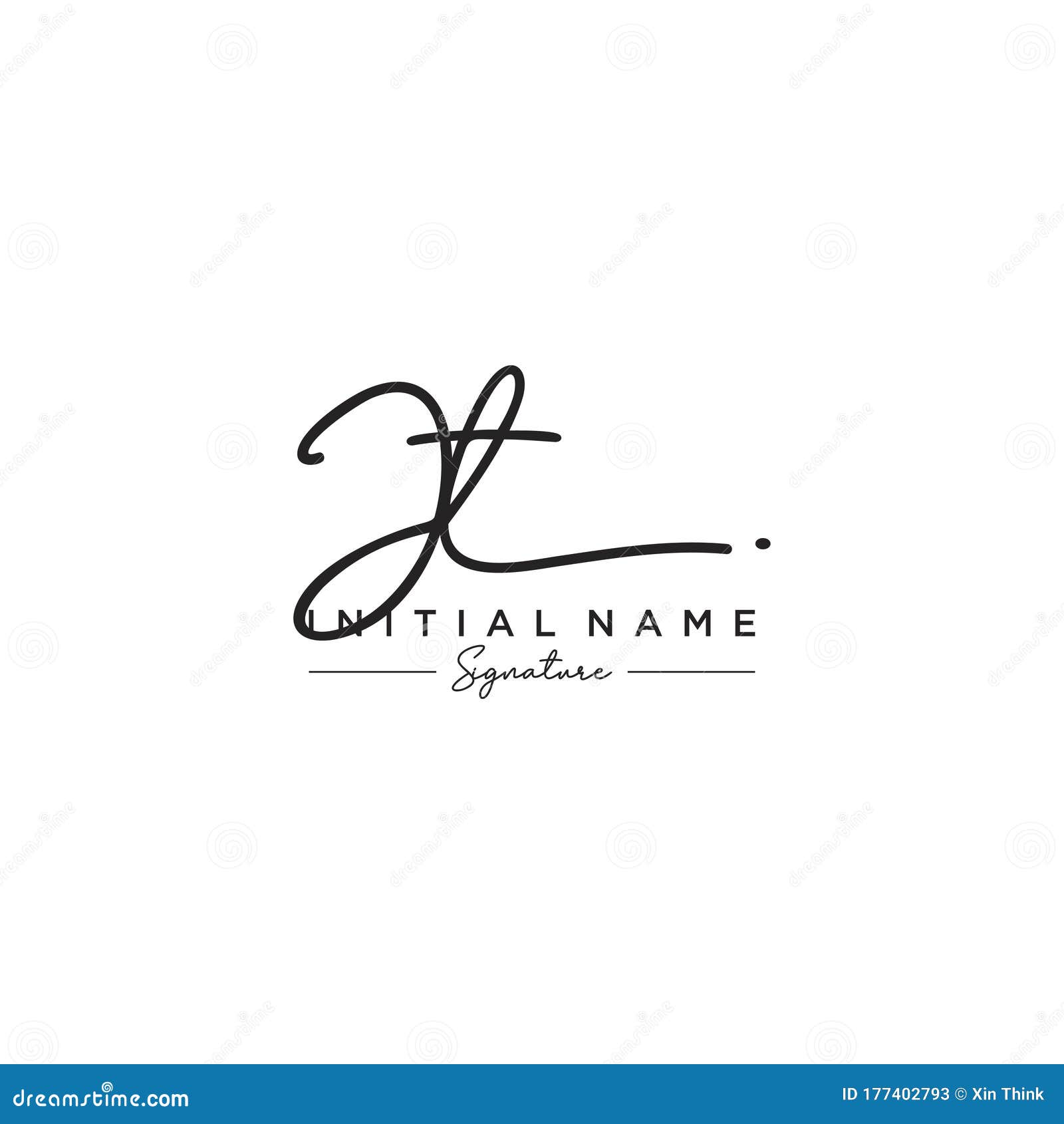 Letter JT Signature Logo Template Vector Stock Vector - Illustration of ...