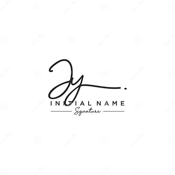 Letter JY Signature Logo Template Vector Stock Vector - Illustration of ...