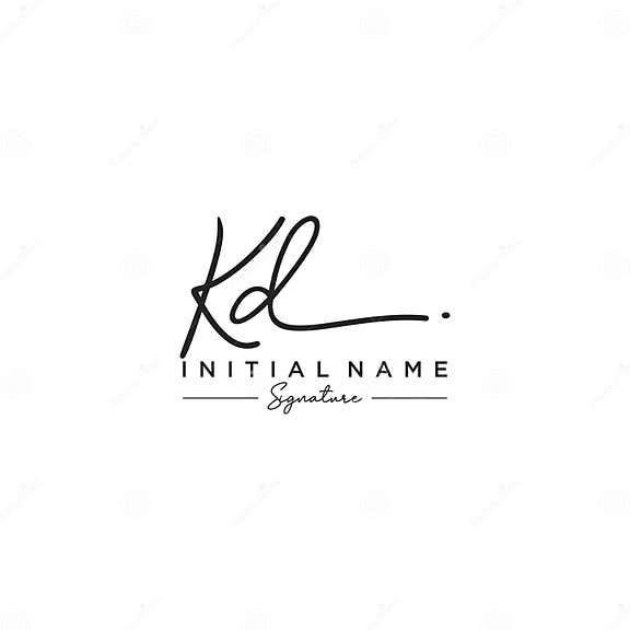 Letter KD Signature Logo Template Vector Stock Vector - Illustration of ...