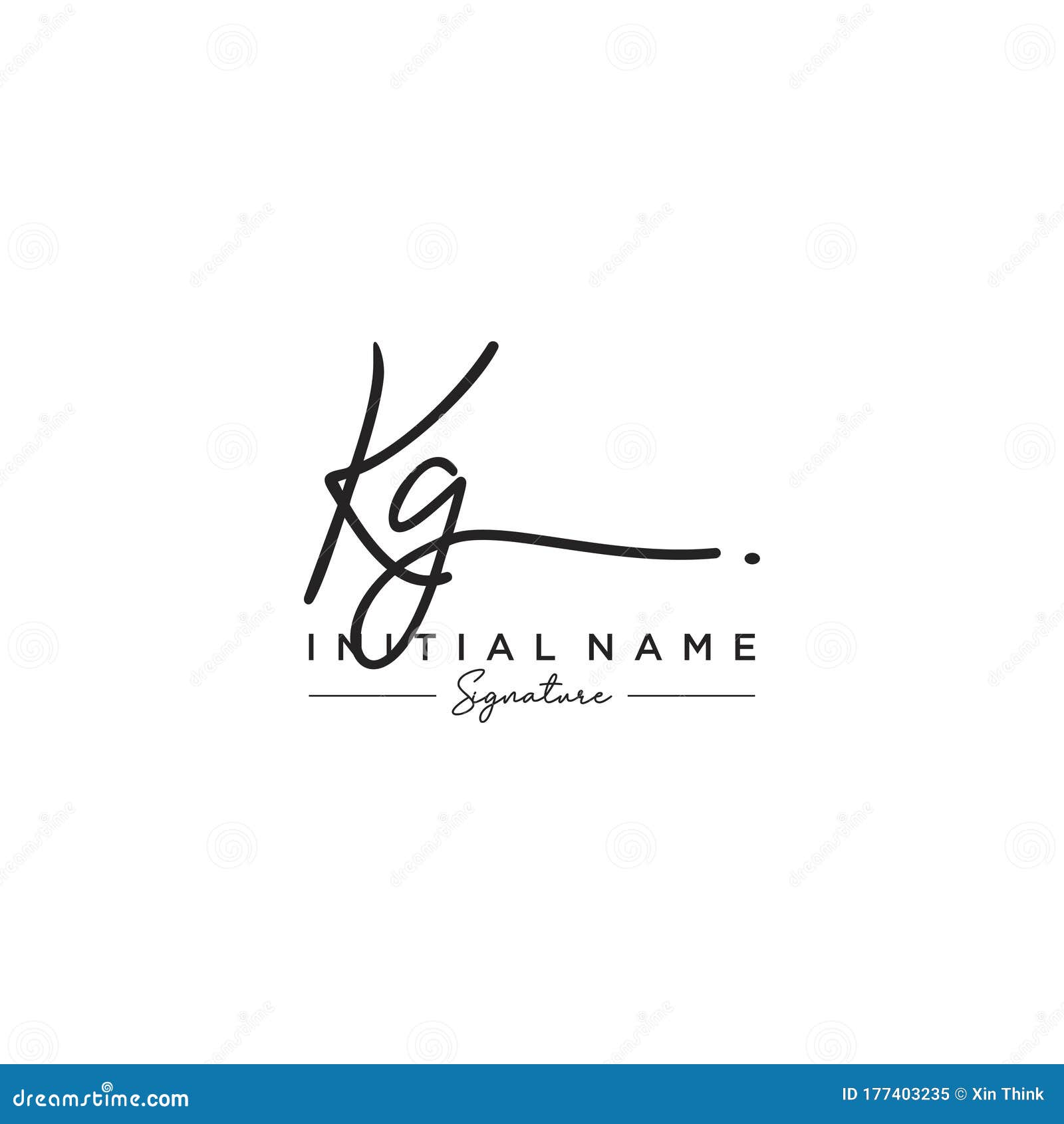 Letter KG Signature Logo Template Vector Stock Vector - Illustration of ...