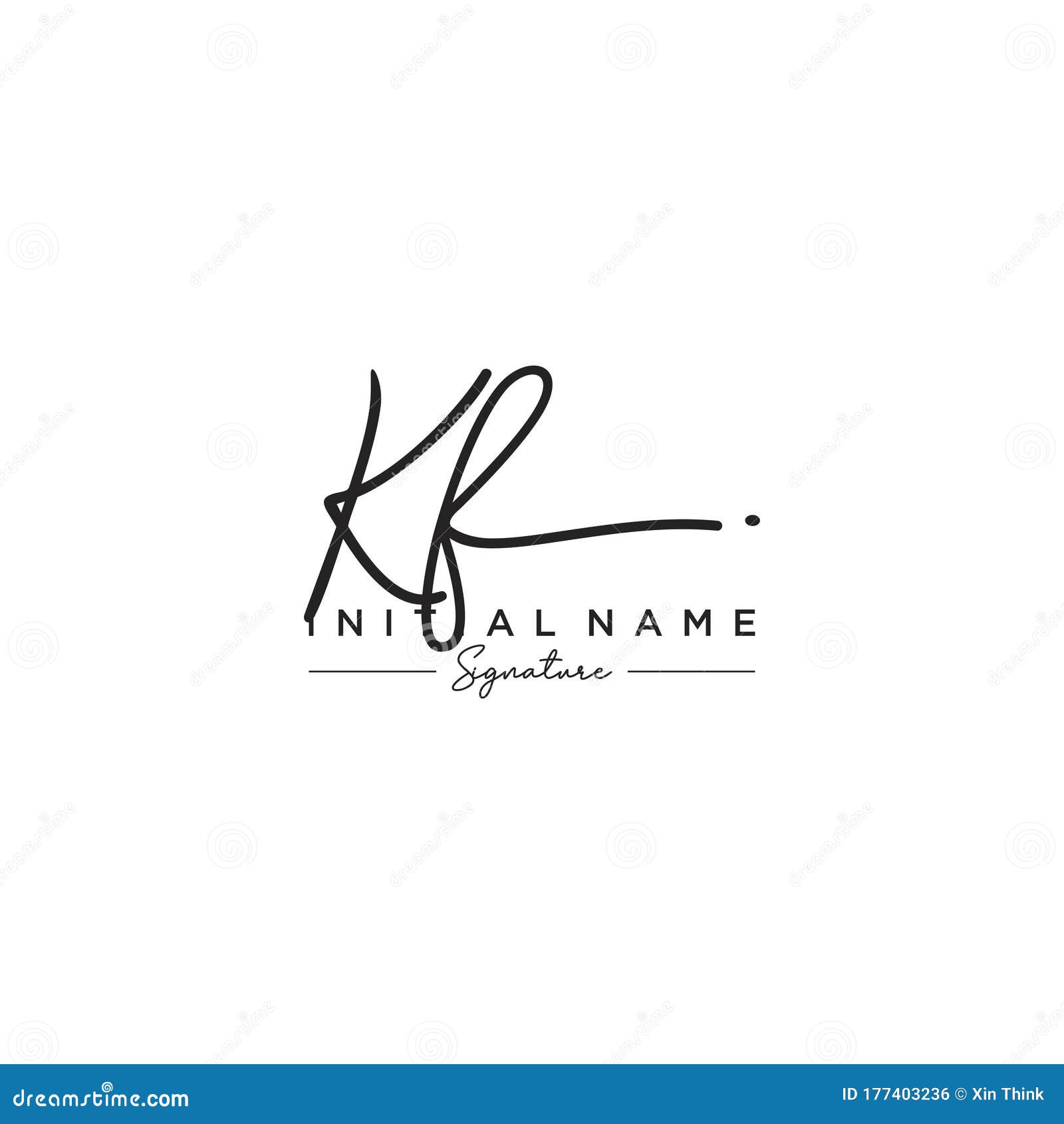 Letter KF Signature Logo Template Vector Stock Vector - Illustration of ...
