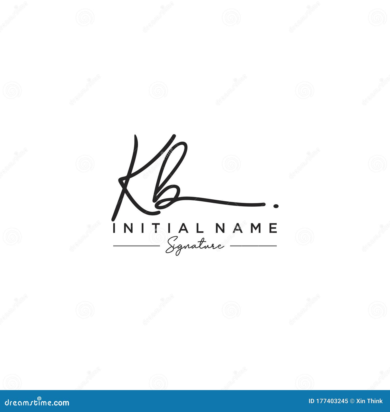 Letter KB Signature Logo Template Vector Stock Vector - Illustration of ...