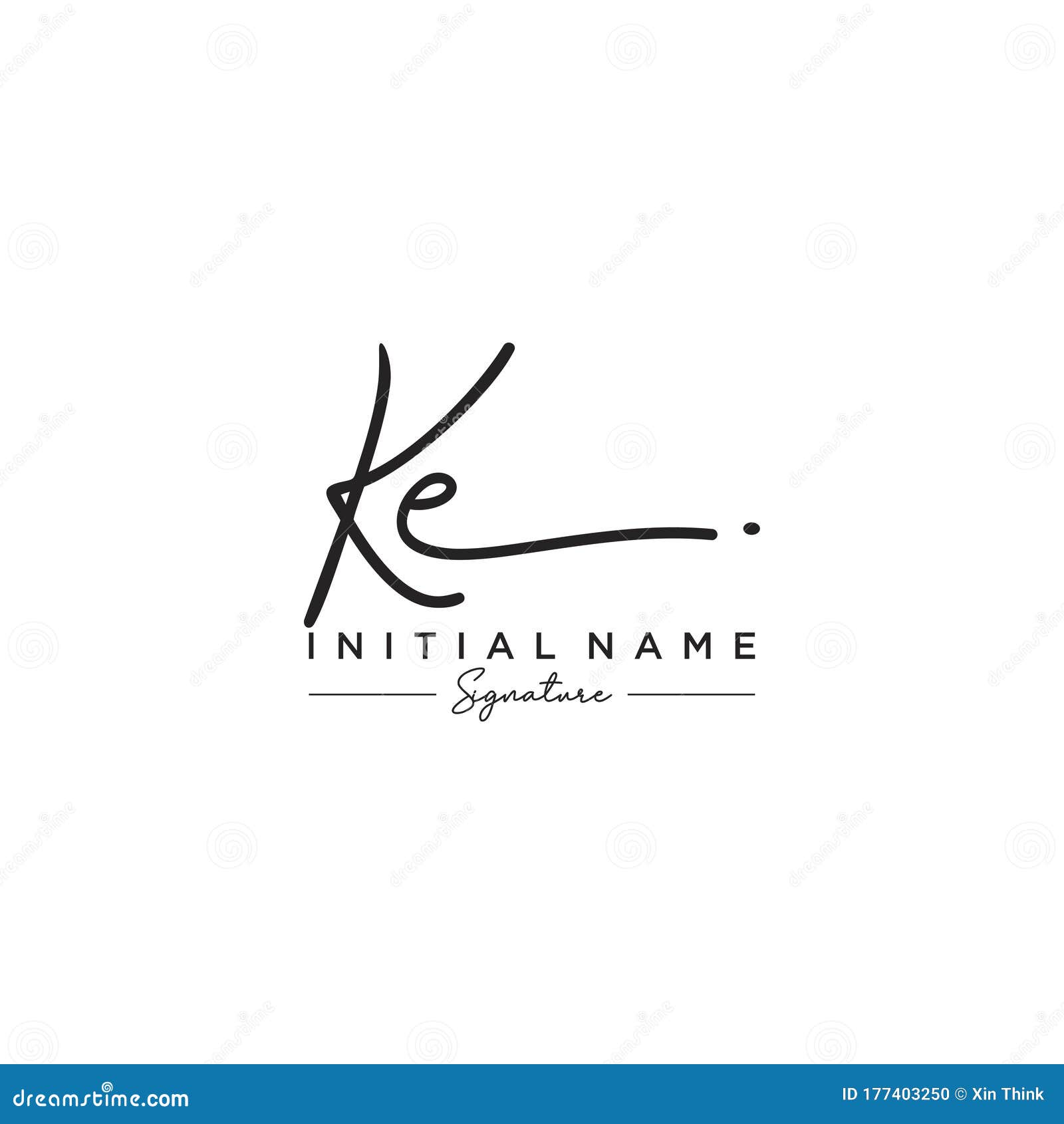 Letter KE Signature Logo Template Vector Stock Vector - Illustration of ...