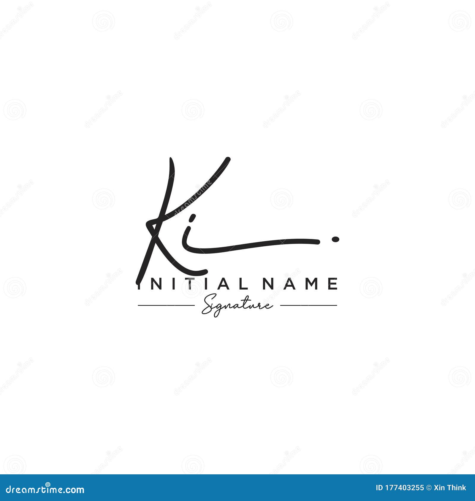 Letter KI Signature Logo Template Vector Stock Vector - Illustration of ...