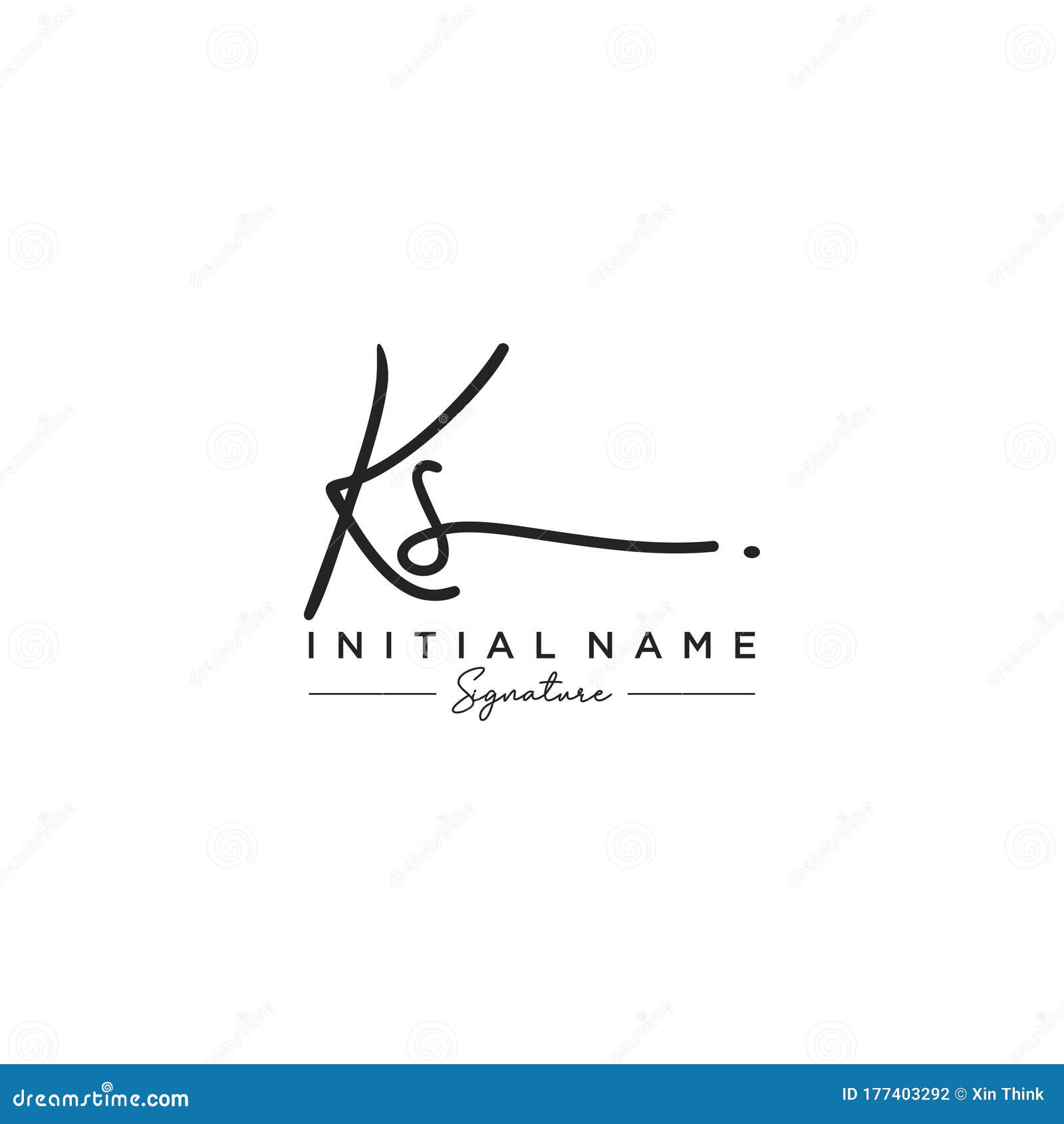 Letter KS Signature Logo Template Vector Stock Vector - Illustration of ...