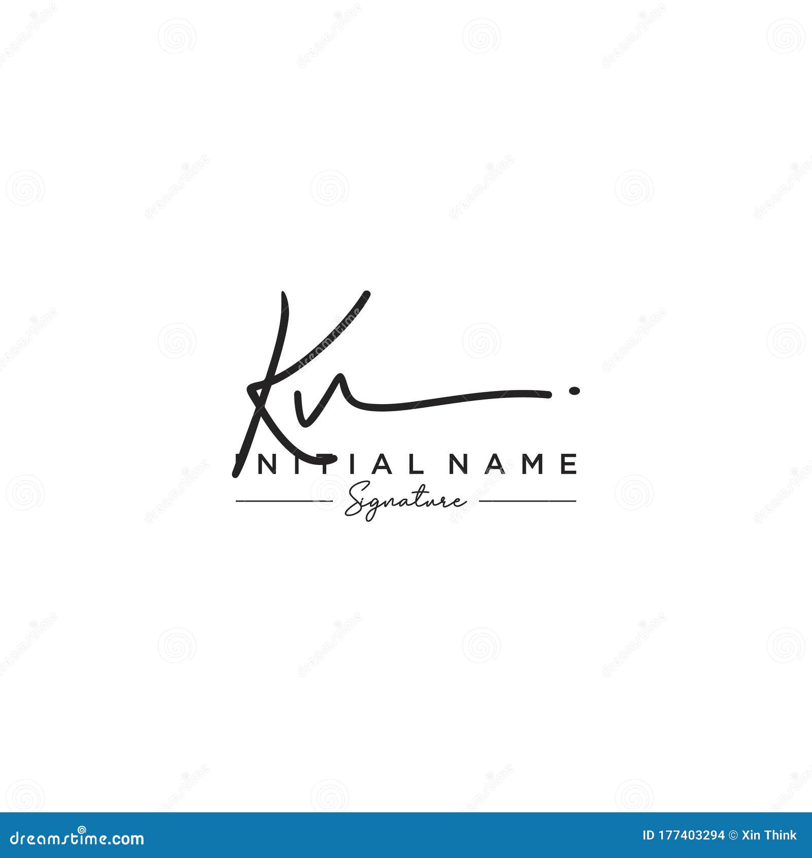 Letter KV Signature Logo Template Vector Stock Vector - Illustration of ...
