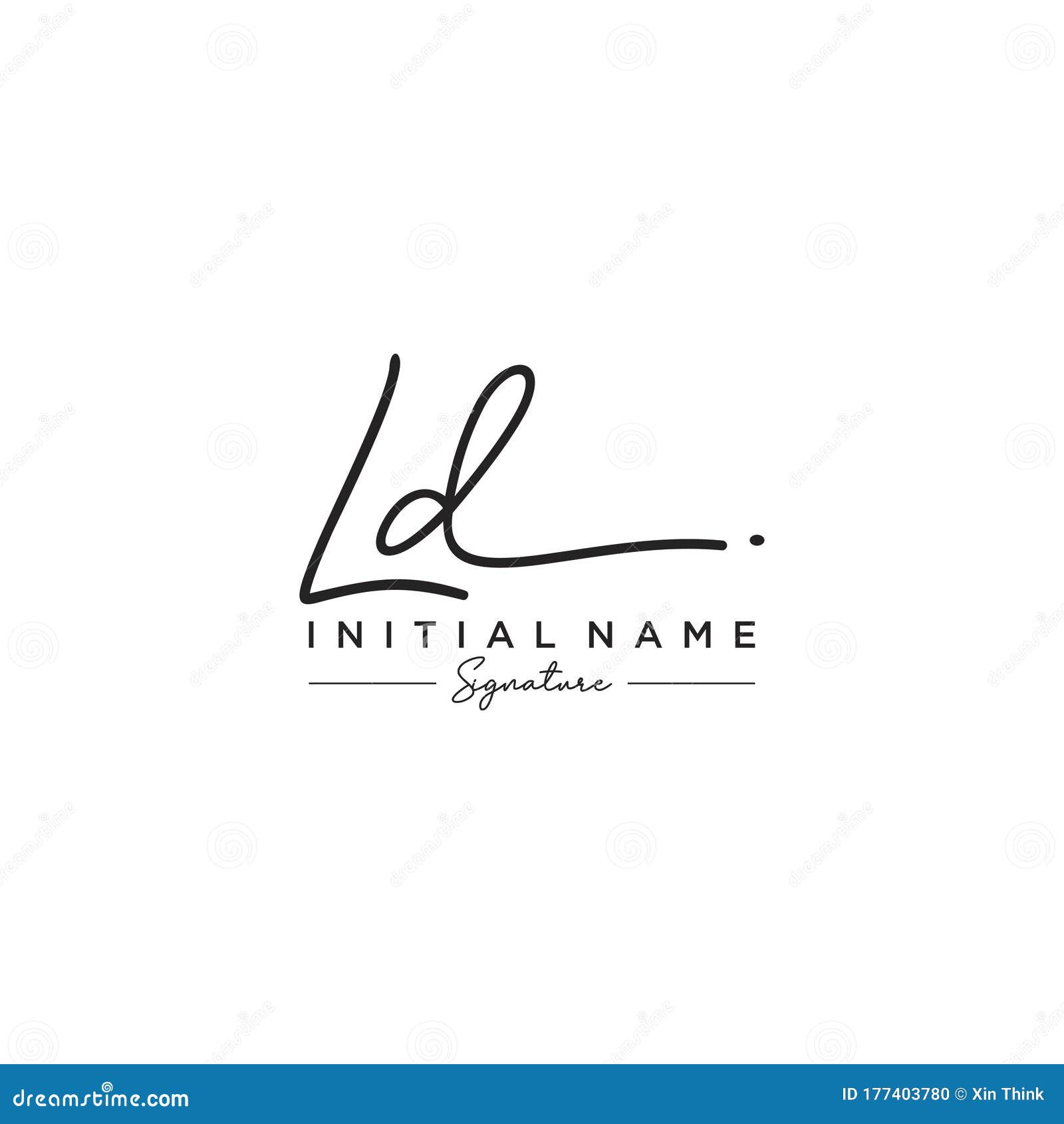 Letter LD Signature Logo Template Vector Stock Vector - Illustration of ...