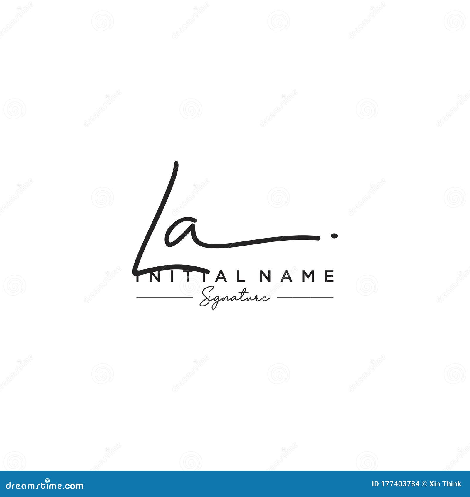 Letter LA Signature Logo Template Vector Stock Vector - Illustration of ...