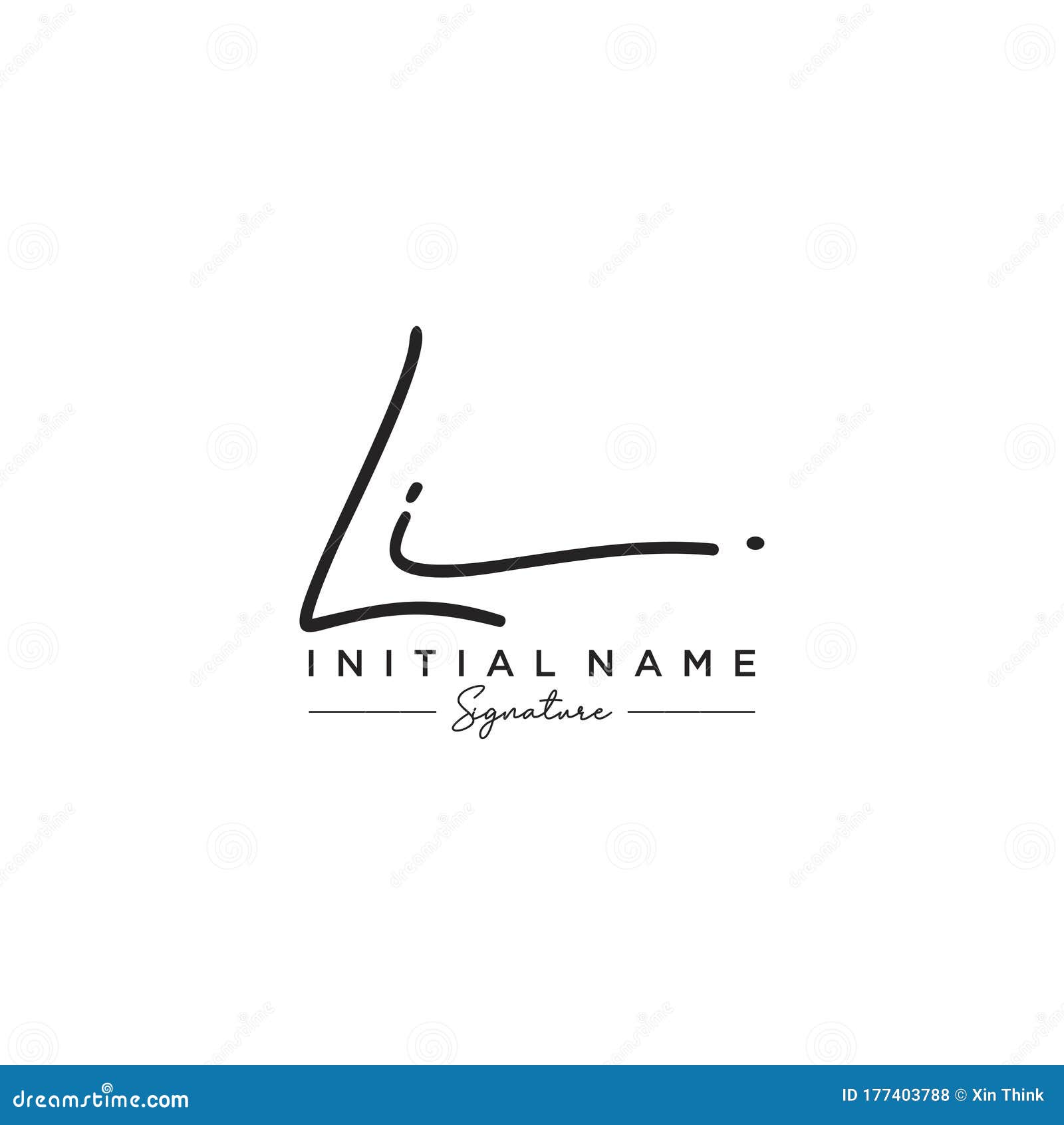 Letter LI Signature Logo Template Vector Stock Vector - Illustration of ...
