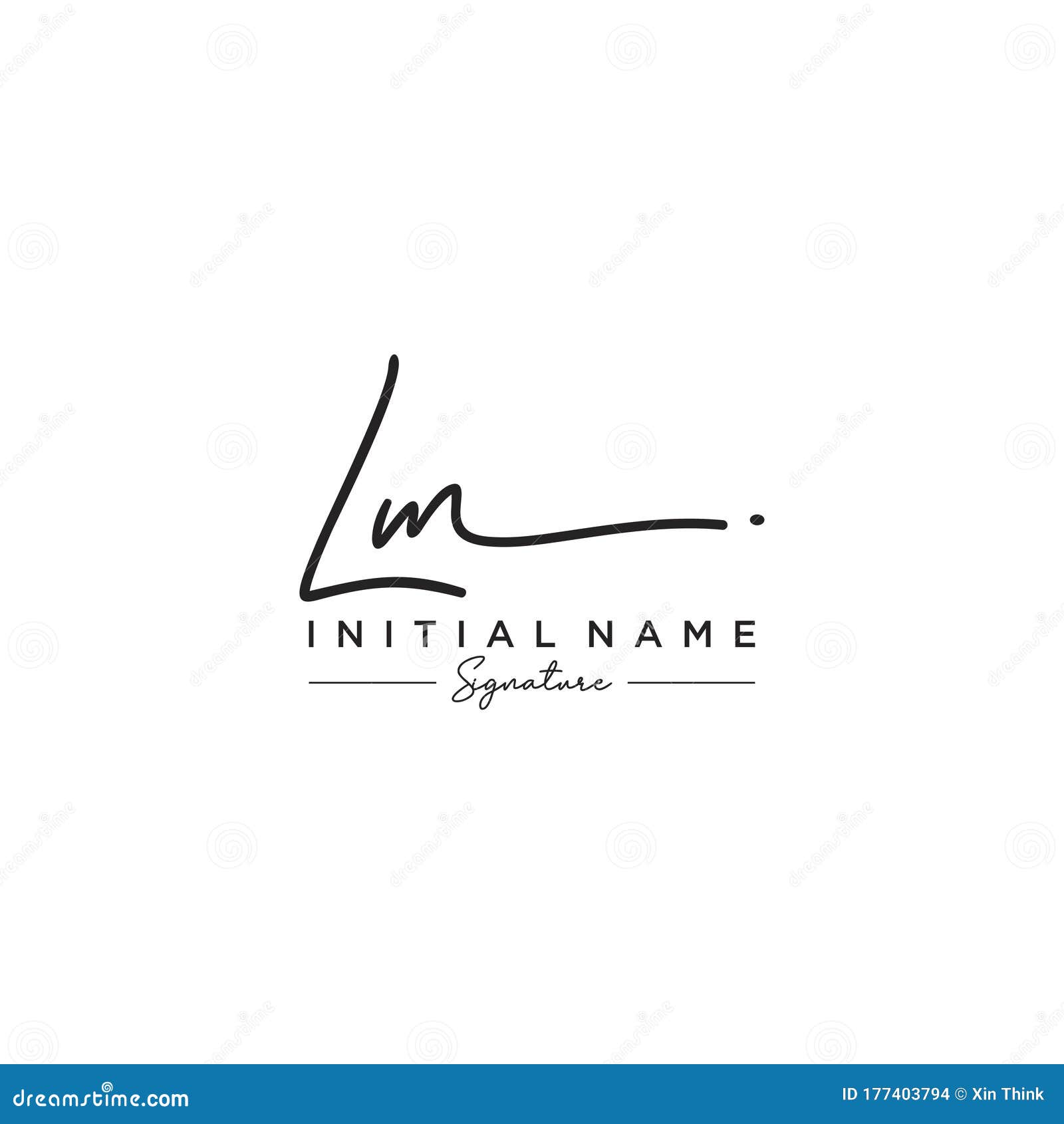 Letter LM Signature Logo Template Vector Stock Vector - Illustration of ...
