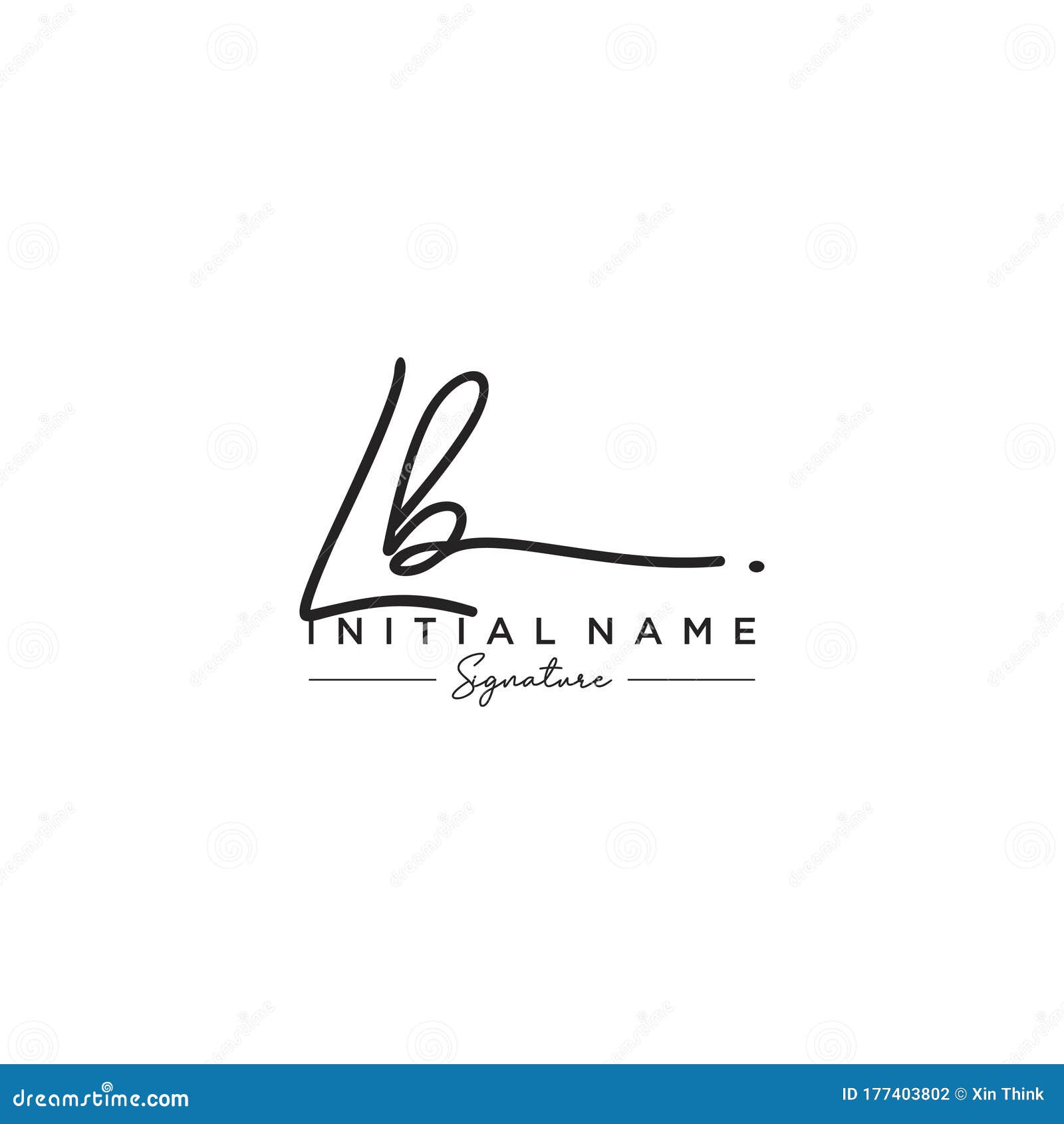 Letter LB Signature Logo Template Vector Stock Vector - Illustration of ...