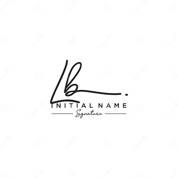 Letter LB Signature Logo Template Vector Stock Vector - Illustration of ...