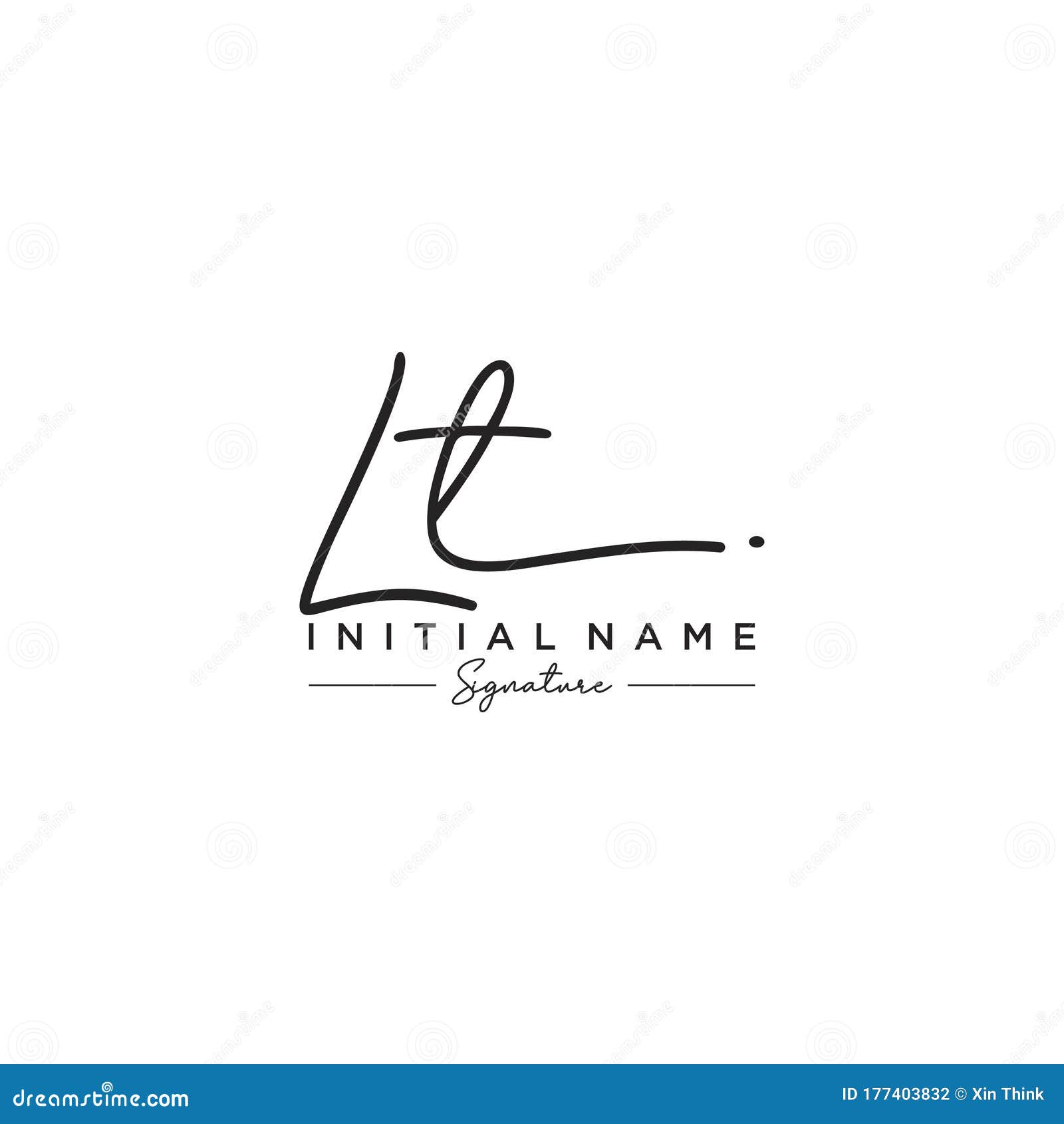 Letter LT Signature Logo Template Vector Stock Vector - Illustration of ...