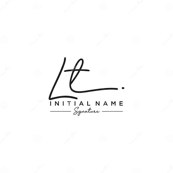 Letter LT Signature Logo Template Vector Stock Vector - Illustration of ...