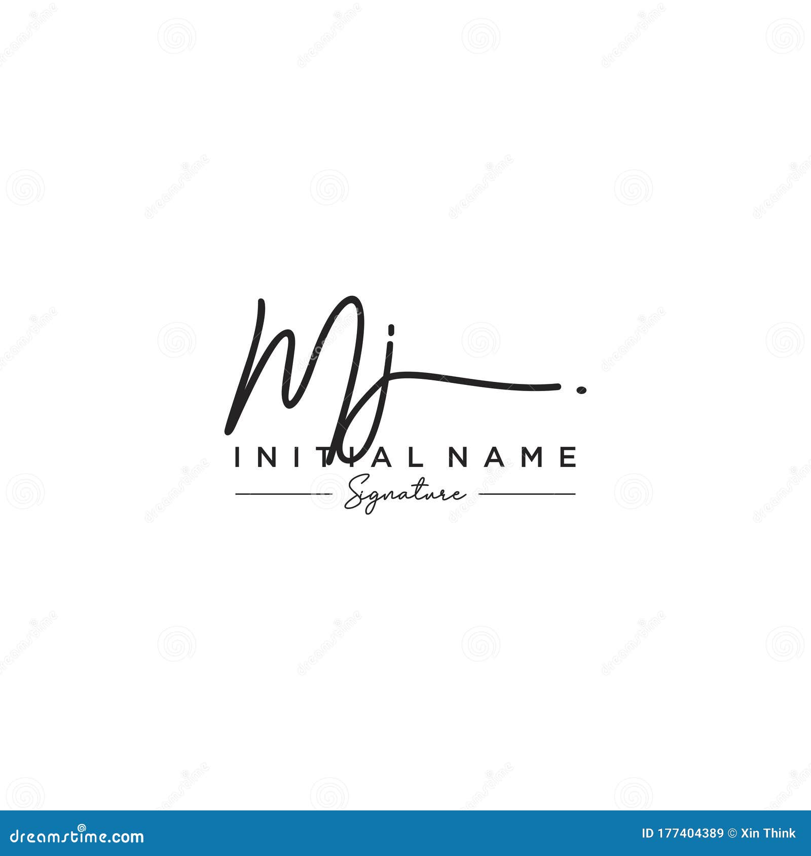 Letter MJ Signature Logo Template Vector Stock Vector - Illustration of ...