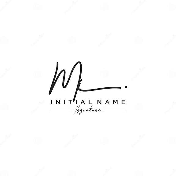 Letter MI Signature Logo Template Vector Stock Vector - Illustration of ...
