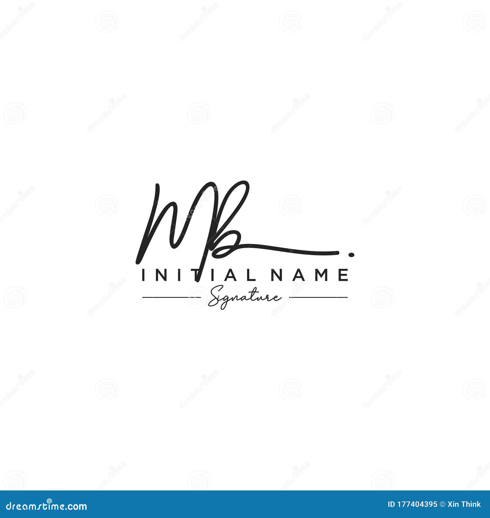 Letter MB Signature Logo Template Vector Stock Vector - Illustration of ...