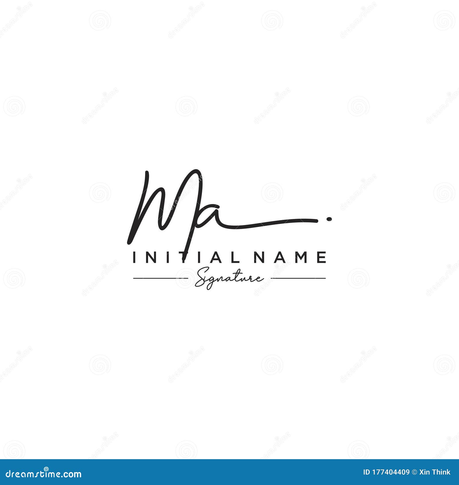 Letter MA Signature Logo Template Vector Stock Vector - Illustration of ...