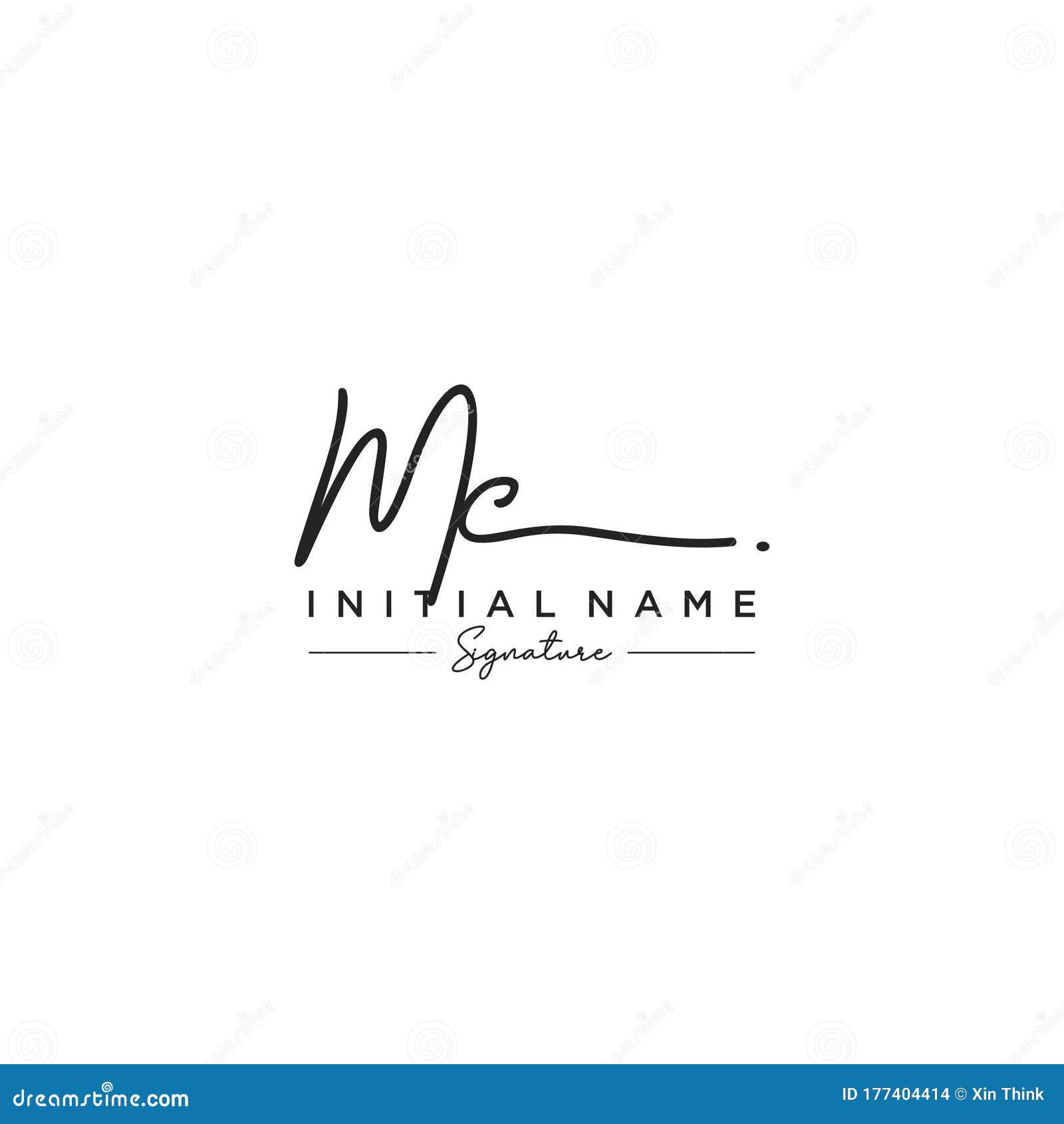 Letter MC Signature Logo Template Vector Stock Vector - Illustration of ...