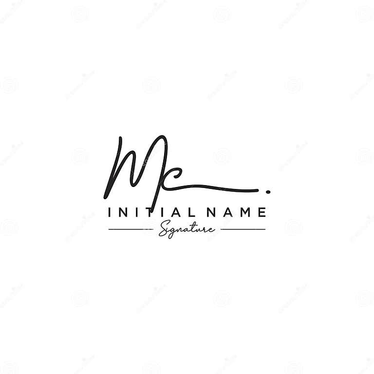 Letter MC Signature Logo Template Vector Stock Vector - Illustration of ...