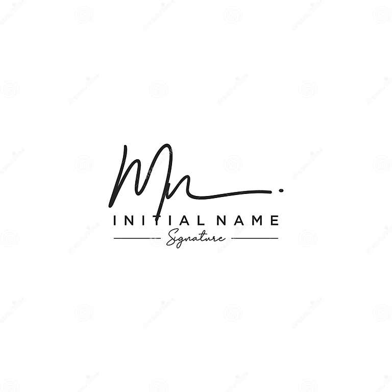 Letter MN Signature Logo Template Vector Stock Vector - Illustration of ...