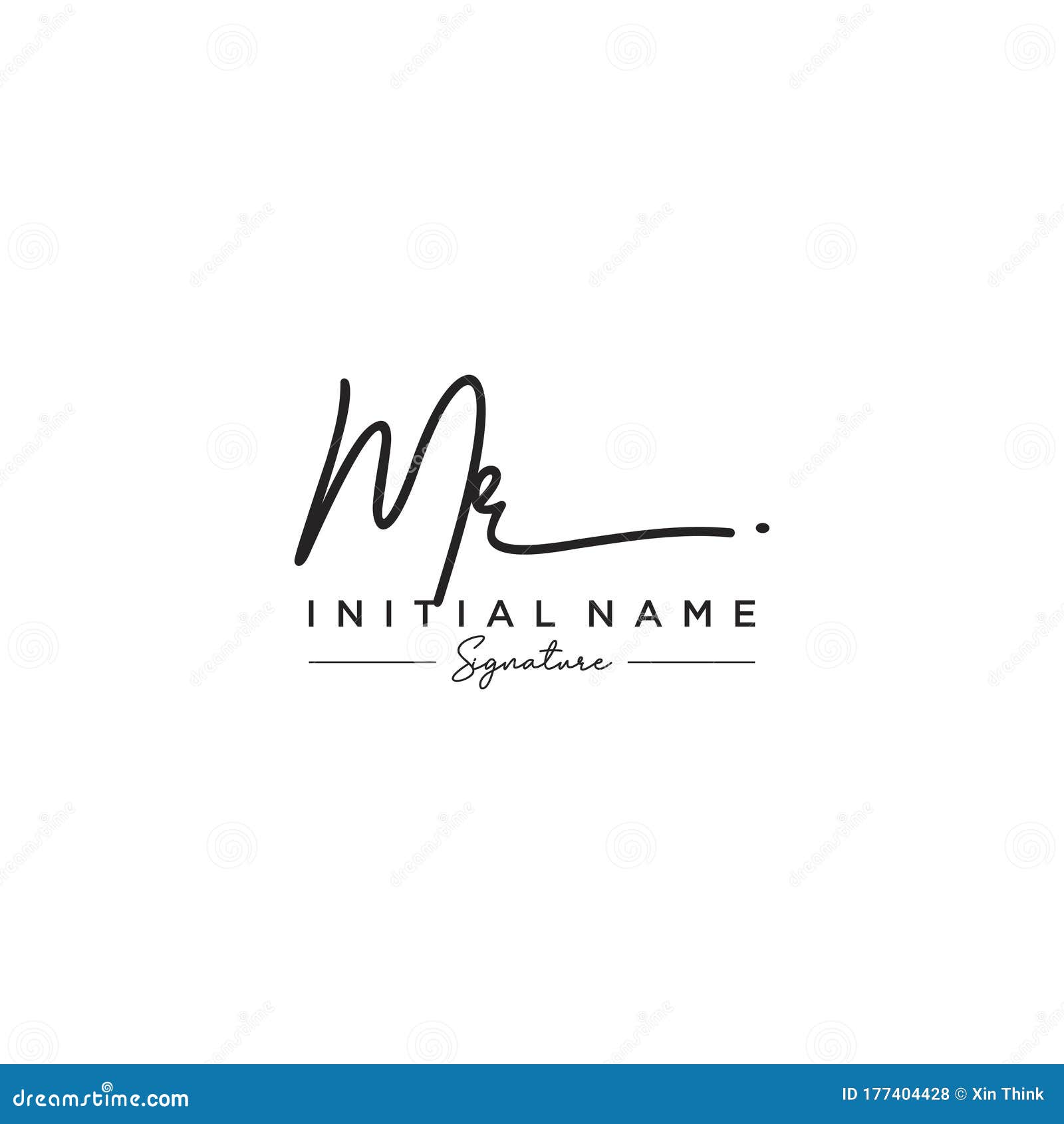 Letter MR Signature Logo Template Vector Stock Vector - Illustration of ...