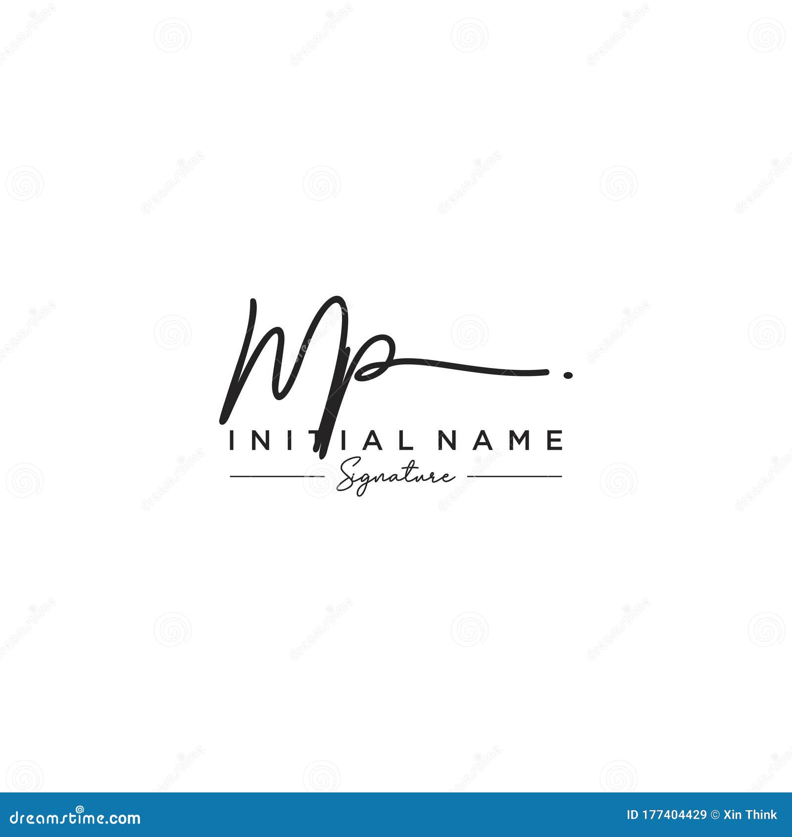 Letter MP Signature Logo Template Vector Stock Vector - Illustration of ...