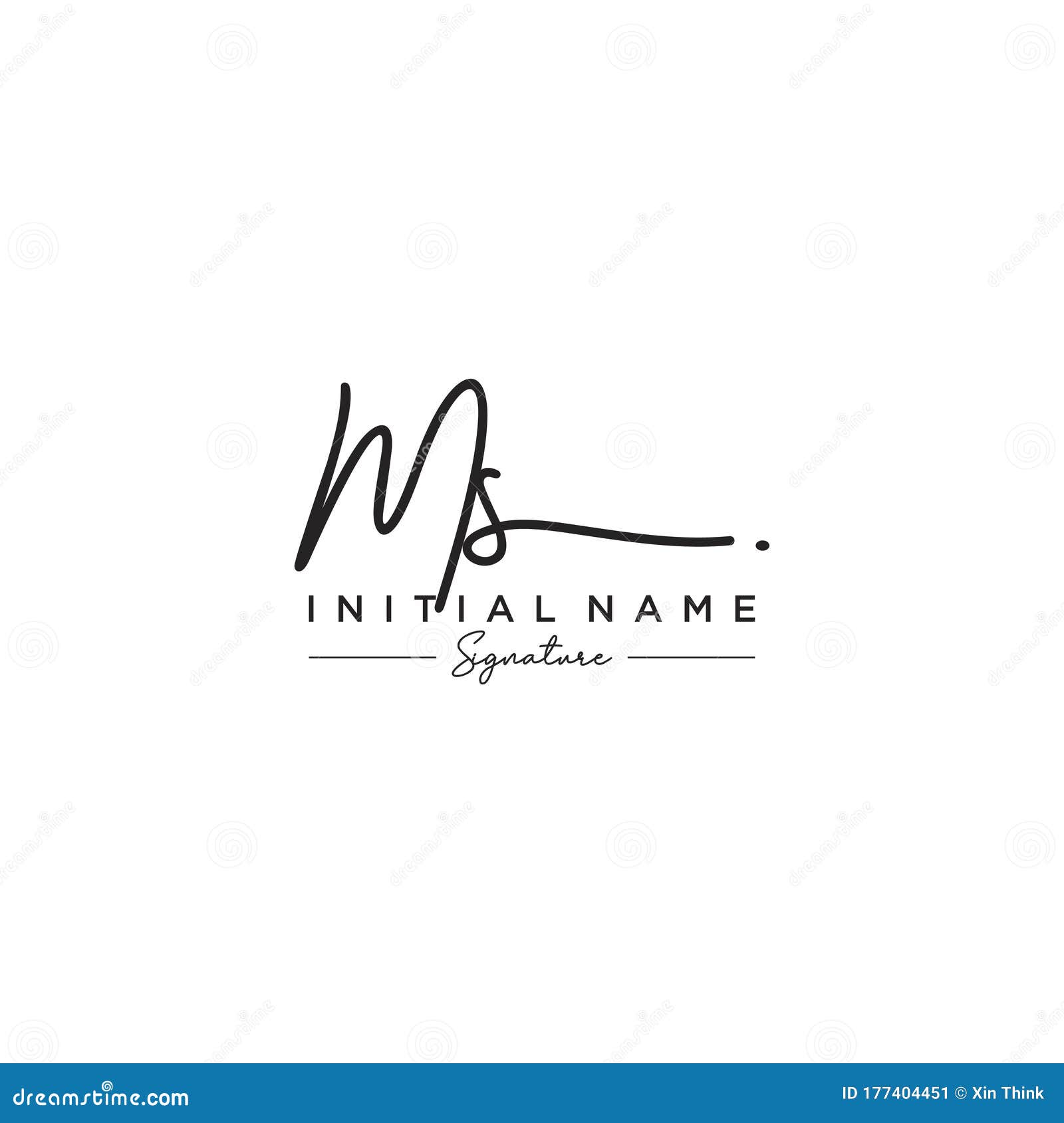 Letter MS Signature Logo Template Vector Stock Vector - Illustration of ...