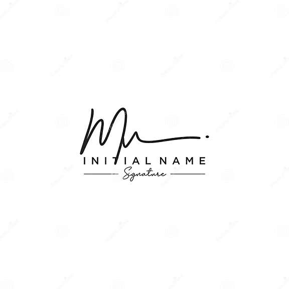 Letter MV Signature Logo Template Vector Stock Vector - Illustration of ...