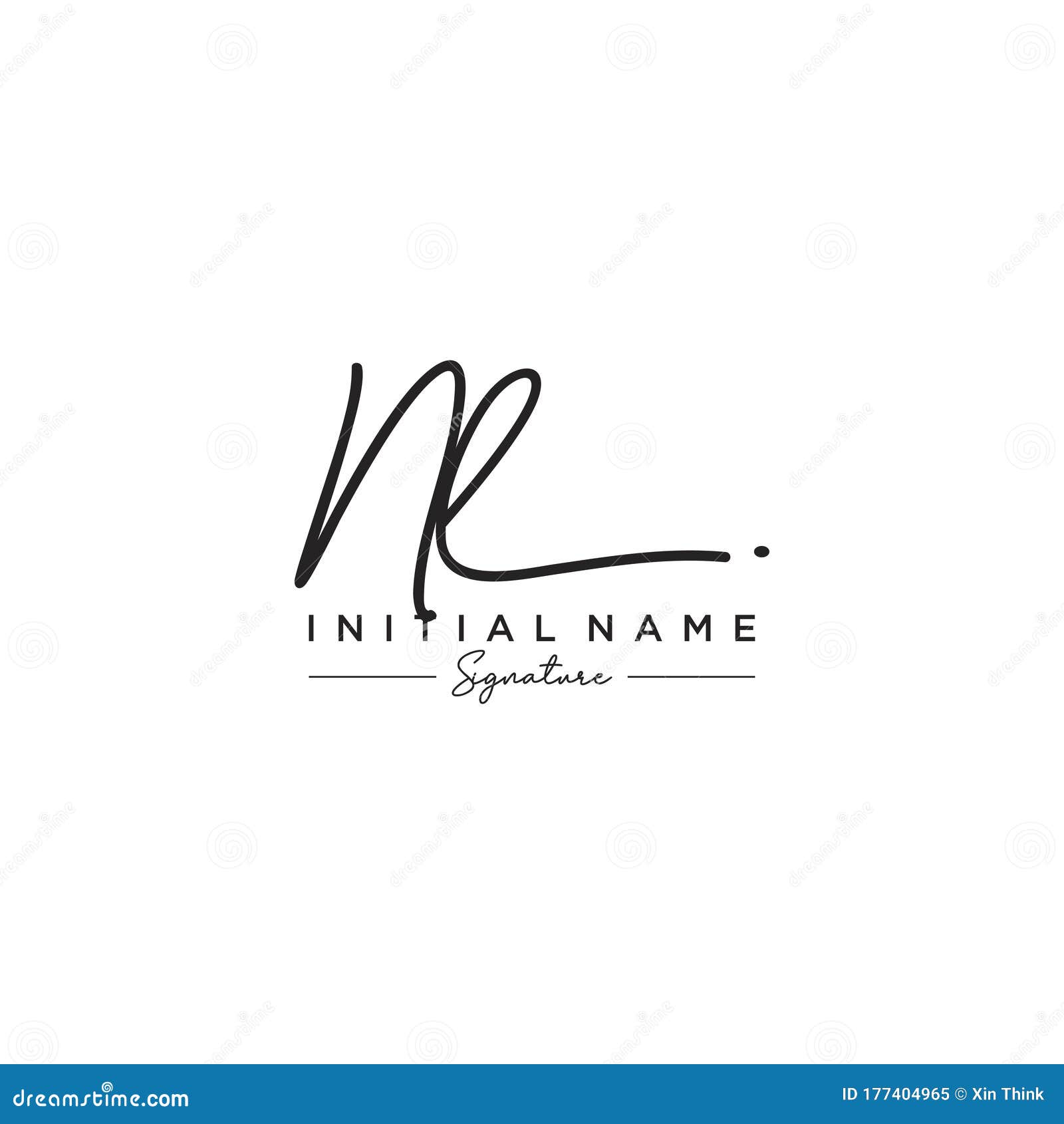 Letter NL Signature Logo Template Vector Stock Vector - Illustration of ...