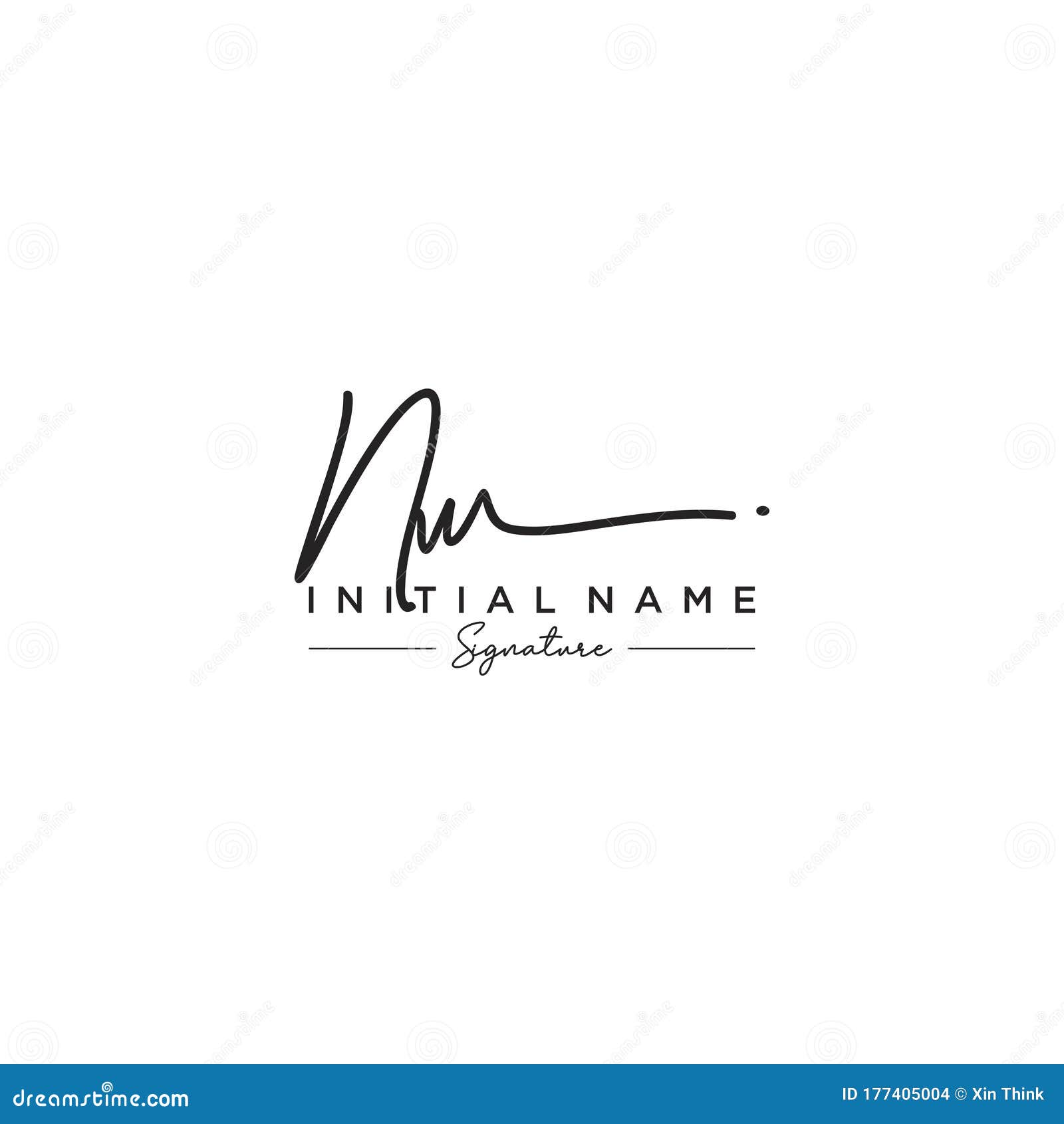 Letter NW Signature Logo Template Vector Stock Vector - Illustration of ...