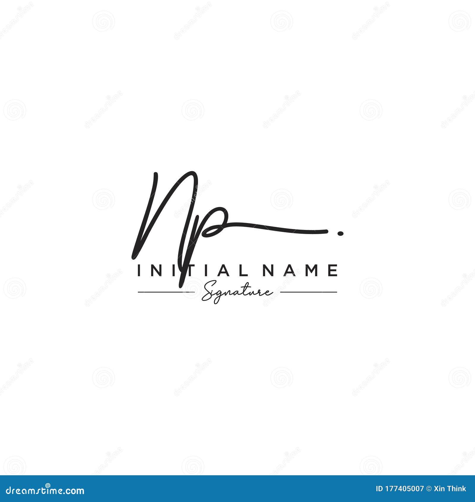 Letter NP Signature Logo Template Vector Stock Vector - Illustration of ...