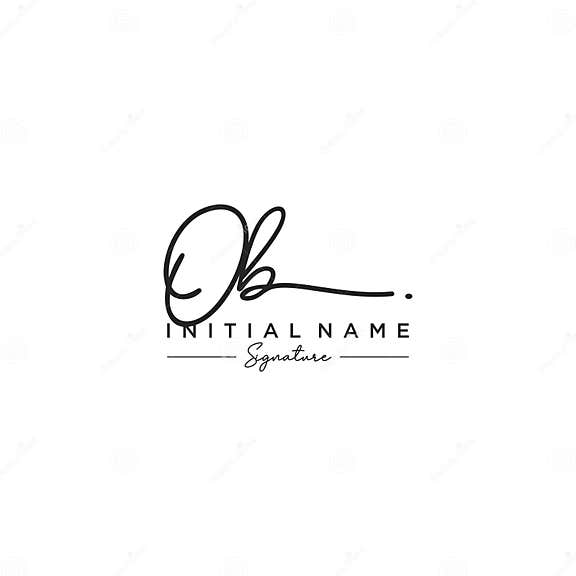 Letter OB Signature Logo Template Vector Stock Vector - Illustration of ...