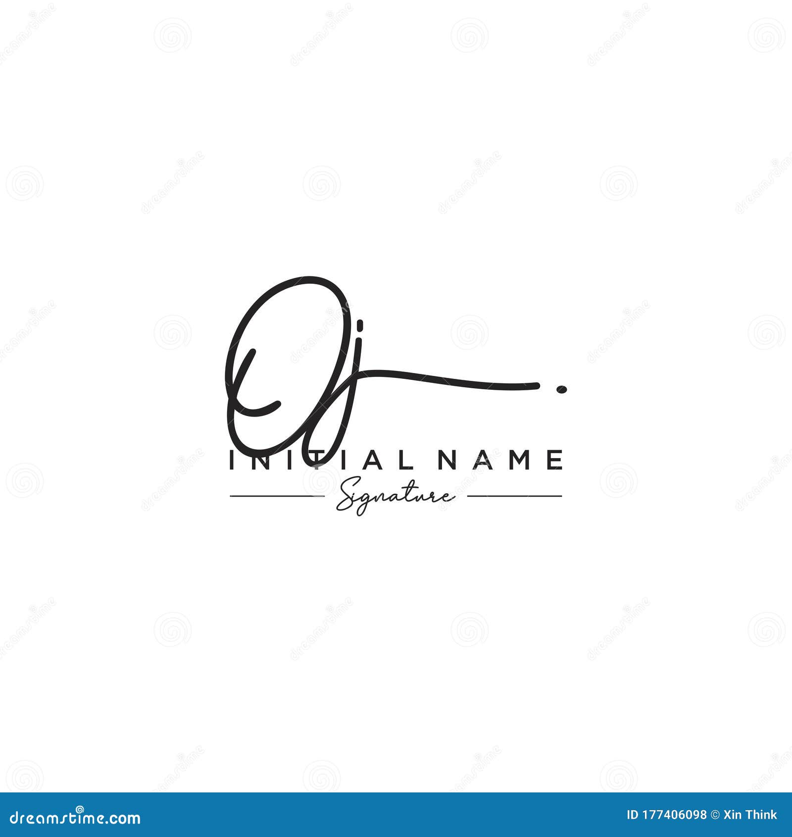 Letter OJ Signature Logo Template Vector Stock Vector - Illustration of ...