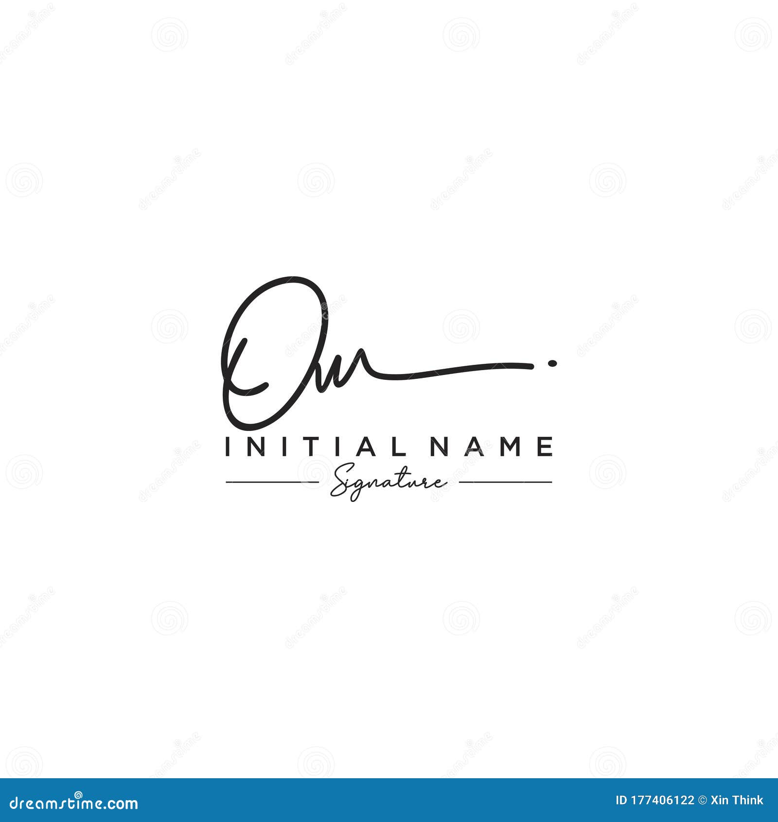Letter OW Signature Logo Template Vector Stock Vector - Illustration of ...