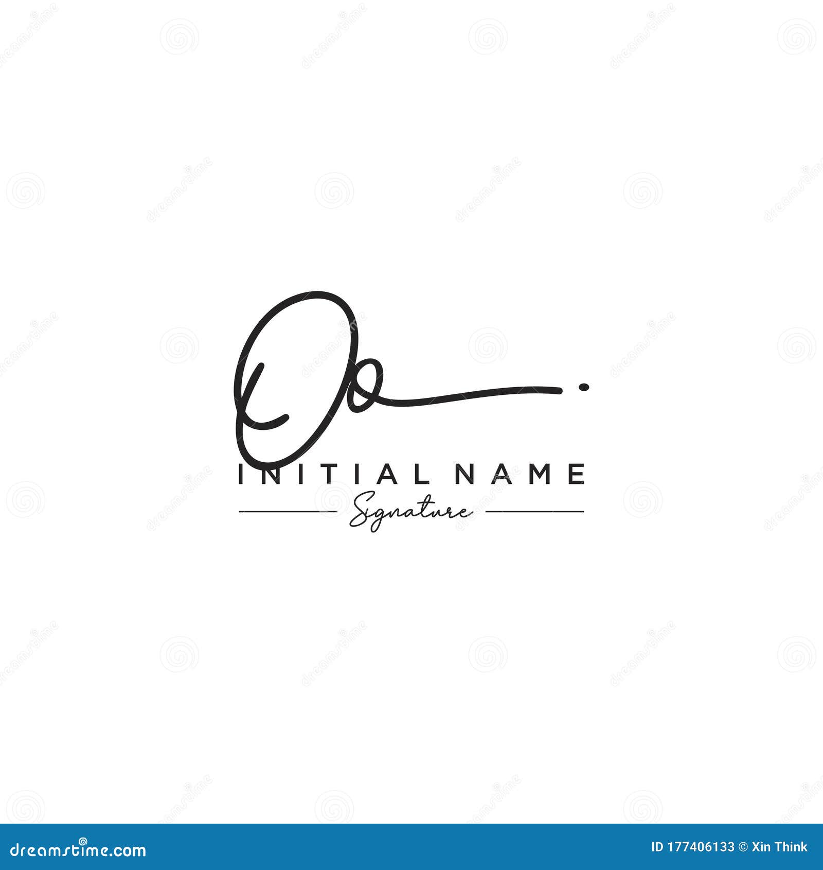 Letter OO Signature Logo Template Vector Stock Vector - Illustration of ...