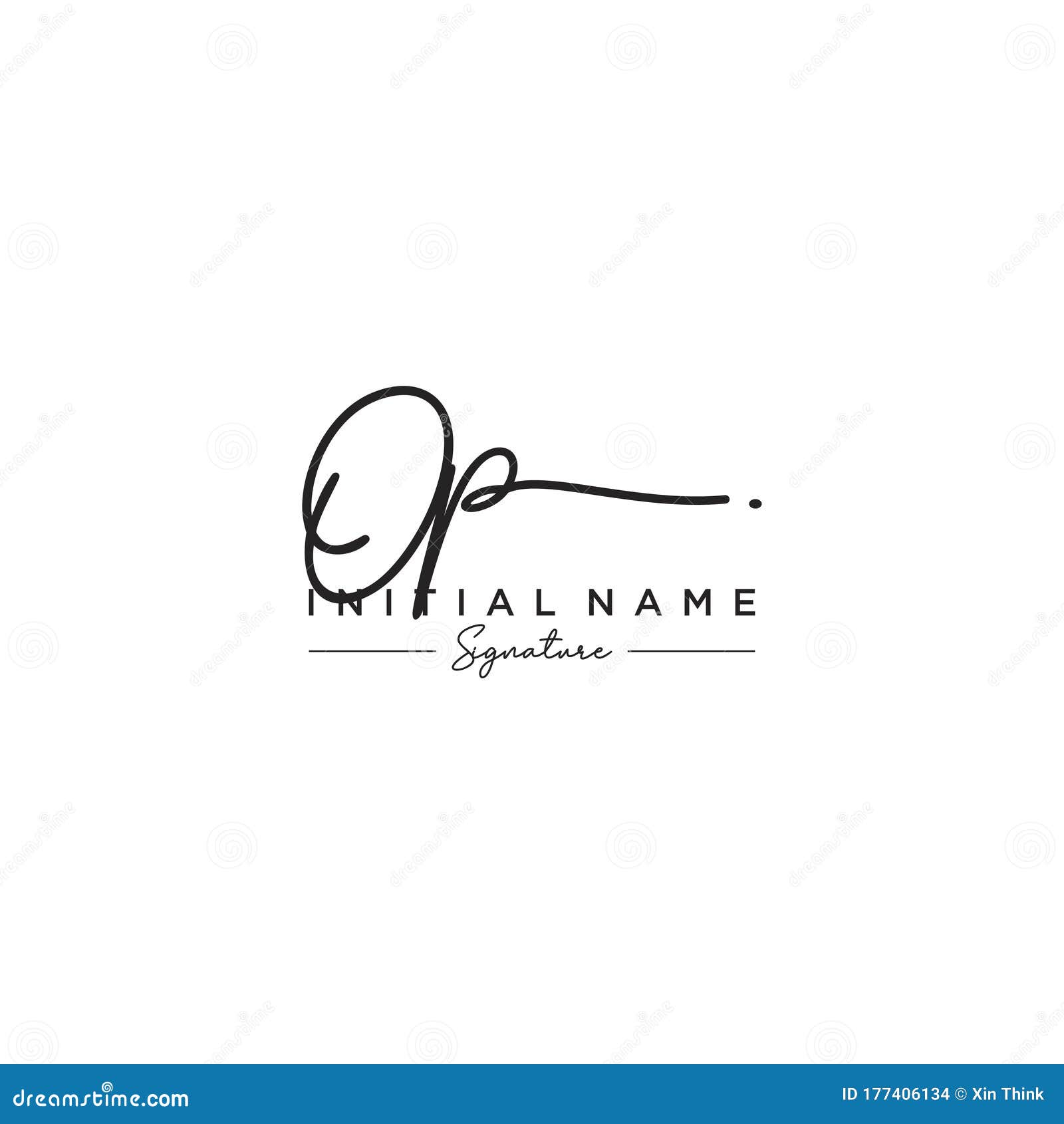 Letter OP Signature Logo Template Vector Stock Vector - Illustration of ...
