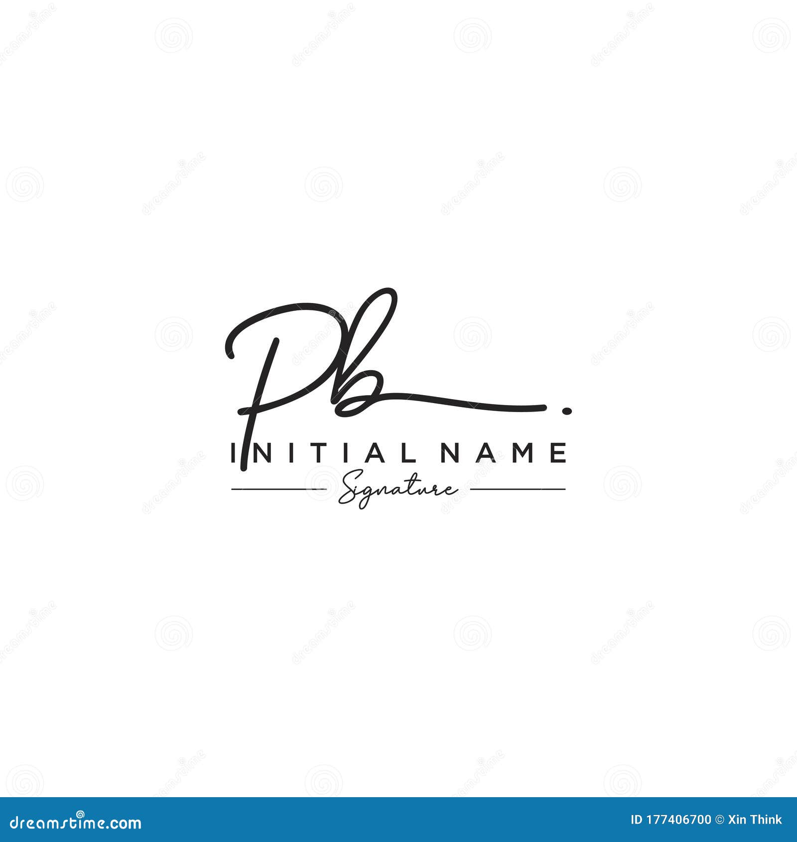 Letter PB Signature Logo Template Vector Stock Vector - Illustration of ...