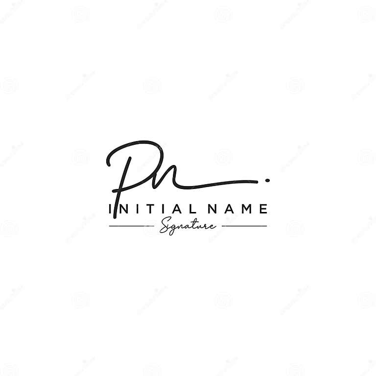 Letter PN Signature Logo Template Vector Stock Vector - Illustration of ...