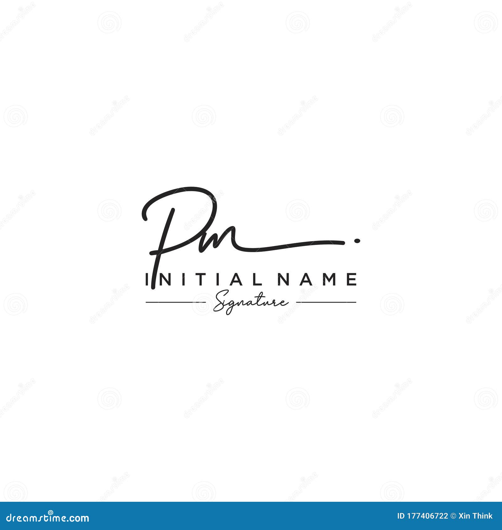 Letter PM Signature Logo Template Vector Stock Vector - Illustration of ...
