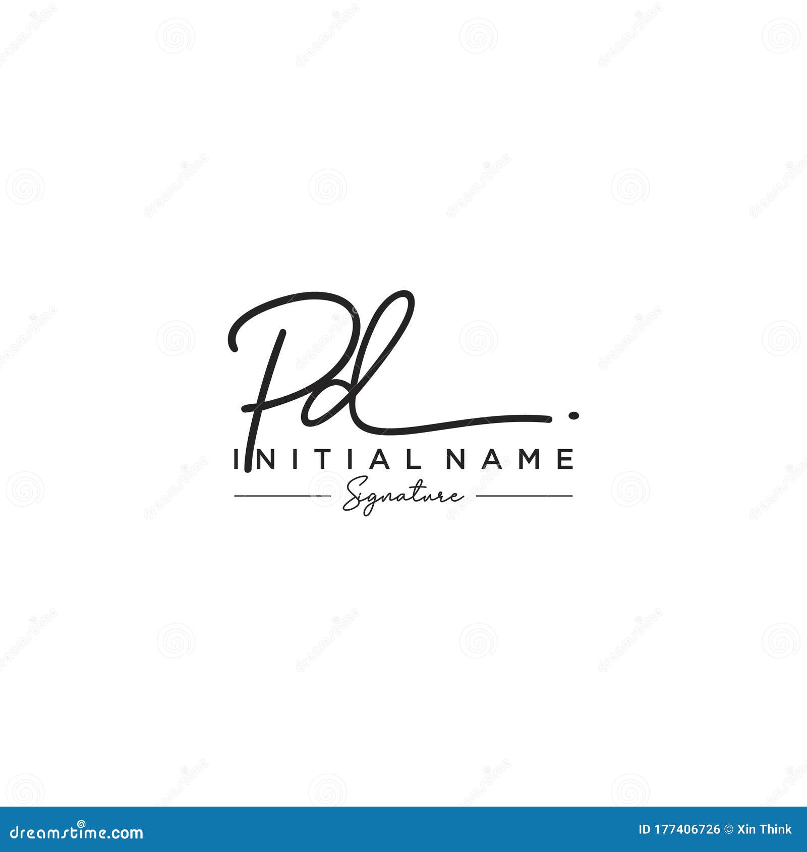 Letter PD Signature Logo Template Vector Stock Vector - Illustration of ...