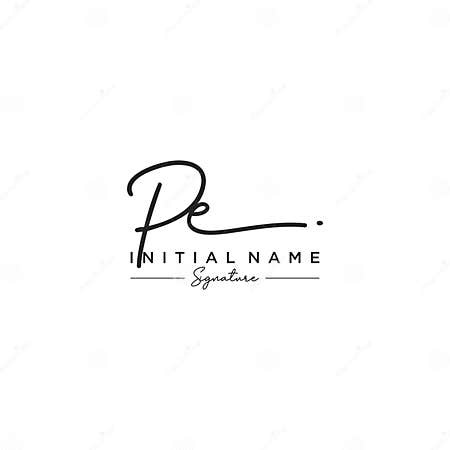 Letter PE Signature Logo Template Vector Stock Vector - Illustration of ...
