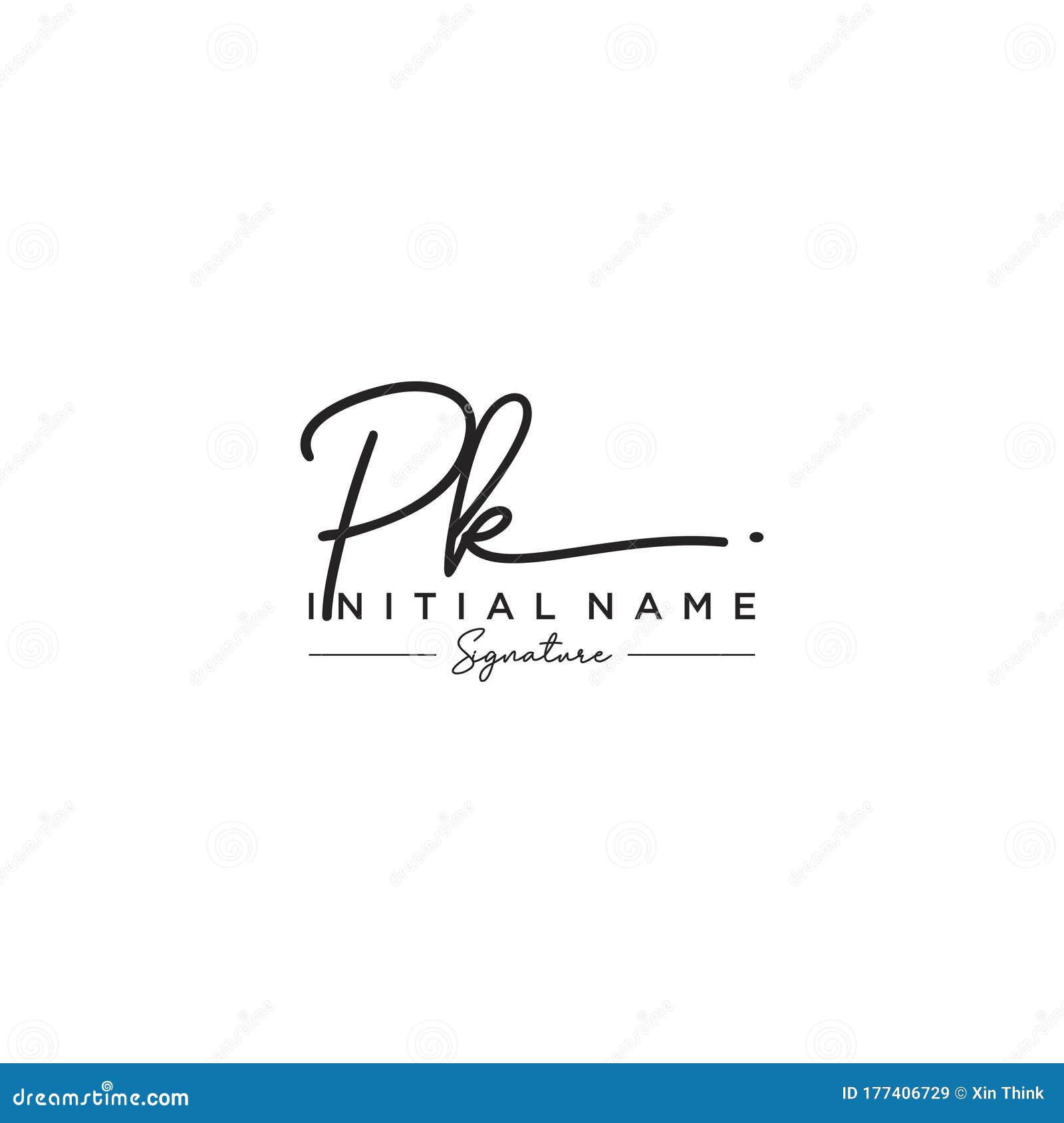 Letter PK Signature Logo Template Vector Stock Vector - Illustration of ...